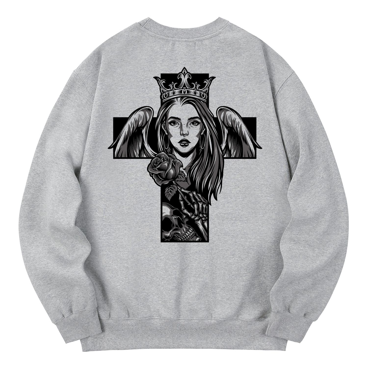 MUSINSA | KAN6312 KMG0023 Chicano Queen Fleece Sweatshirt - Gray