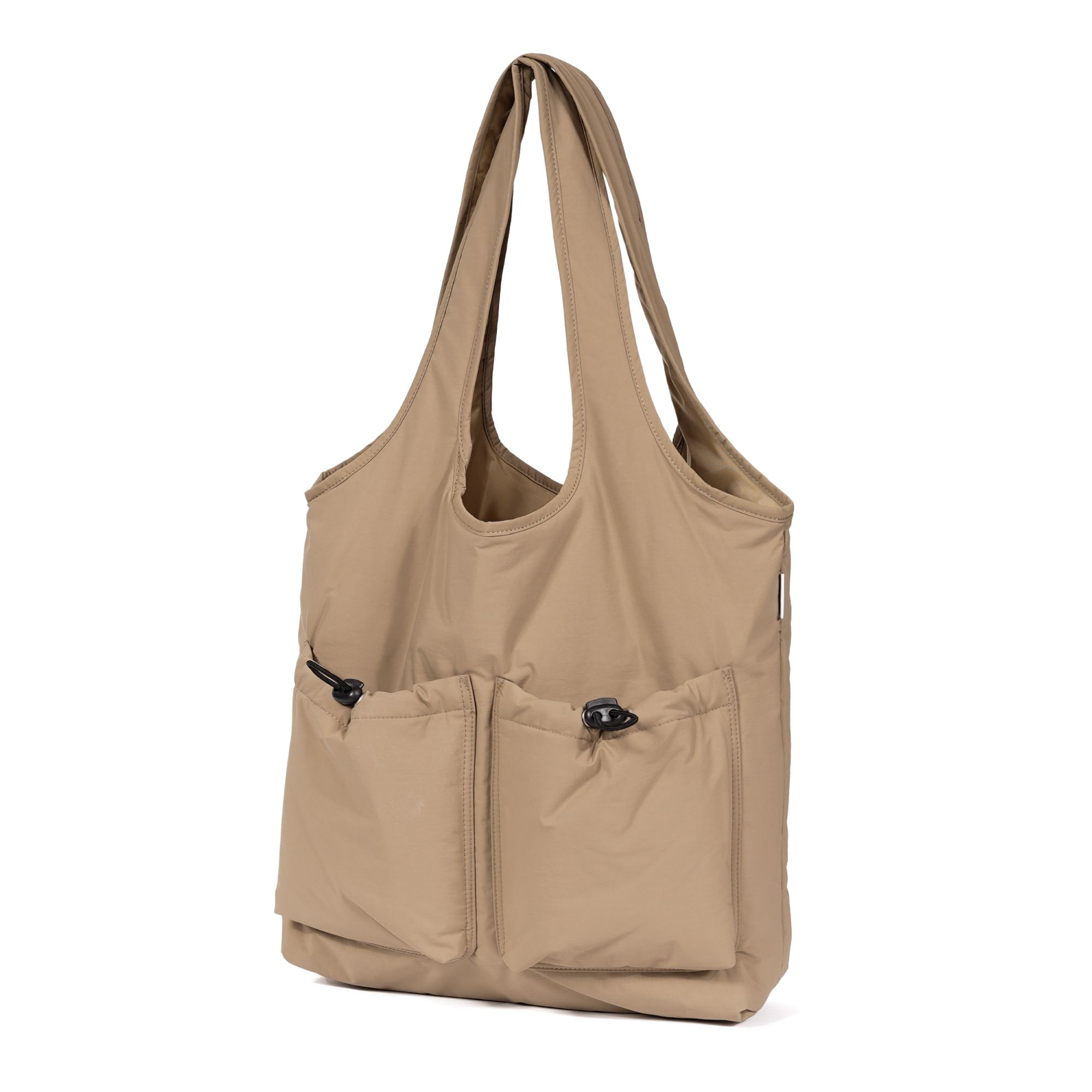 MUSINSA | MAZI UNTITLED Padded Bore Bag (Beige)