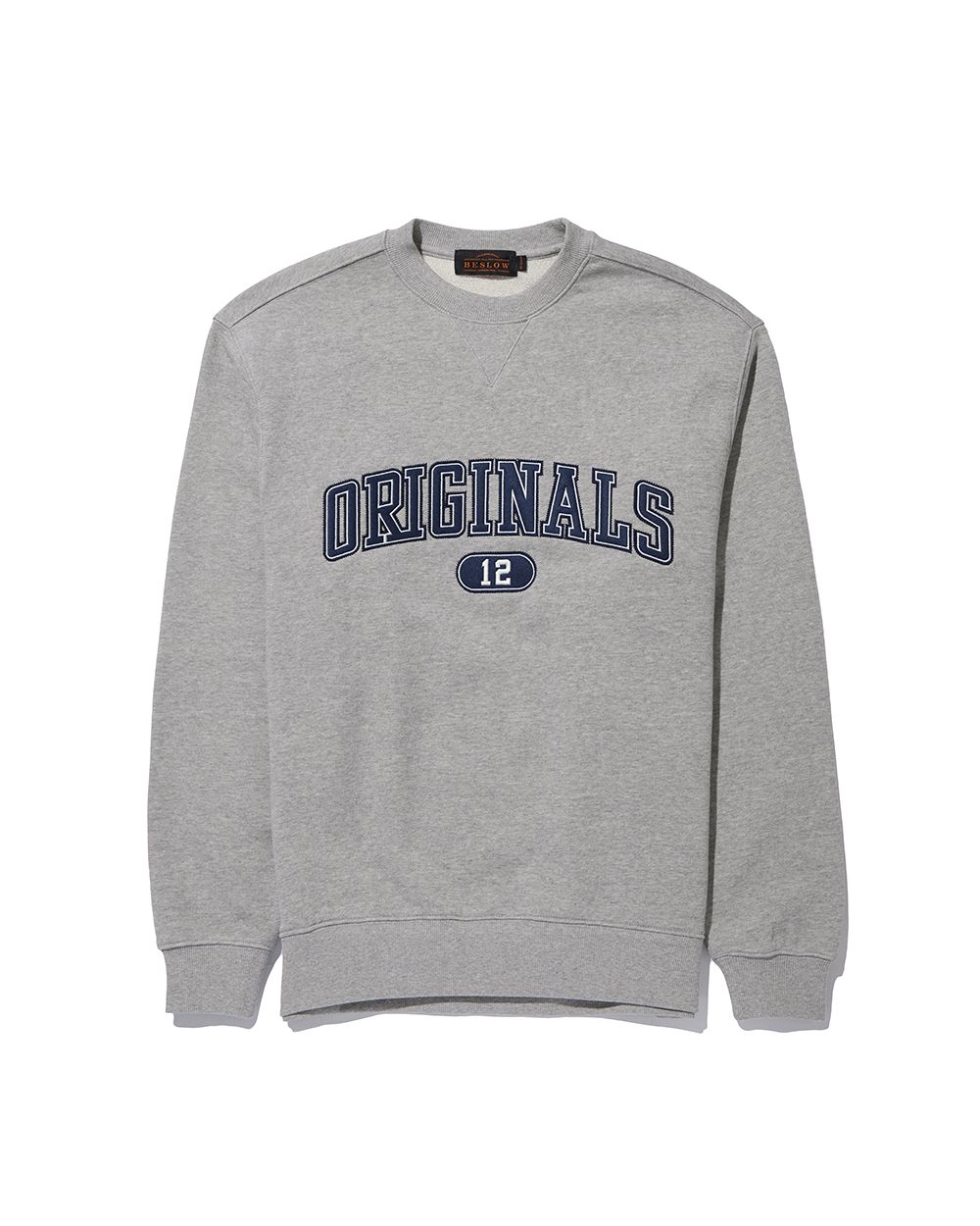 MUSINSA | BESLOW [ORIGINALS] 22SS ORIGINALS ARC LOGO SWEATSHIRT MELANGE ...
