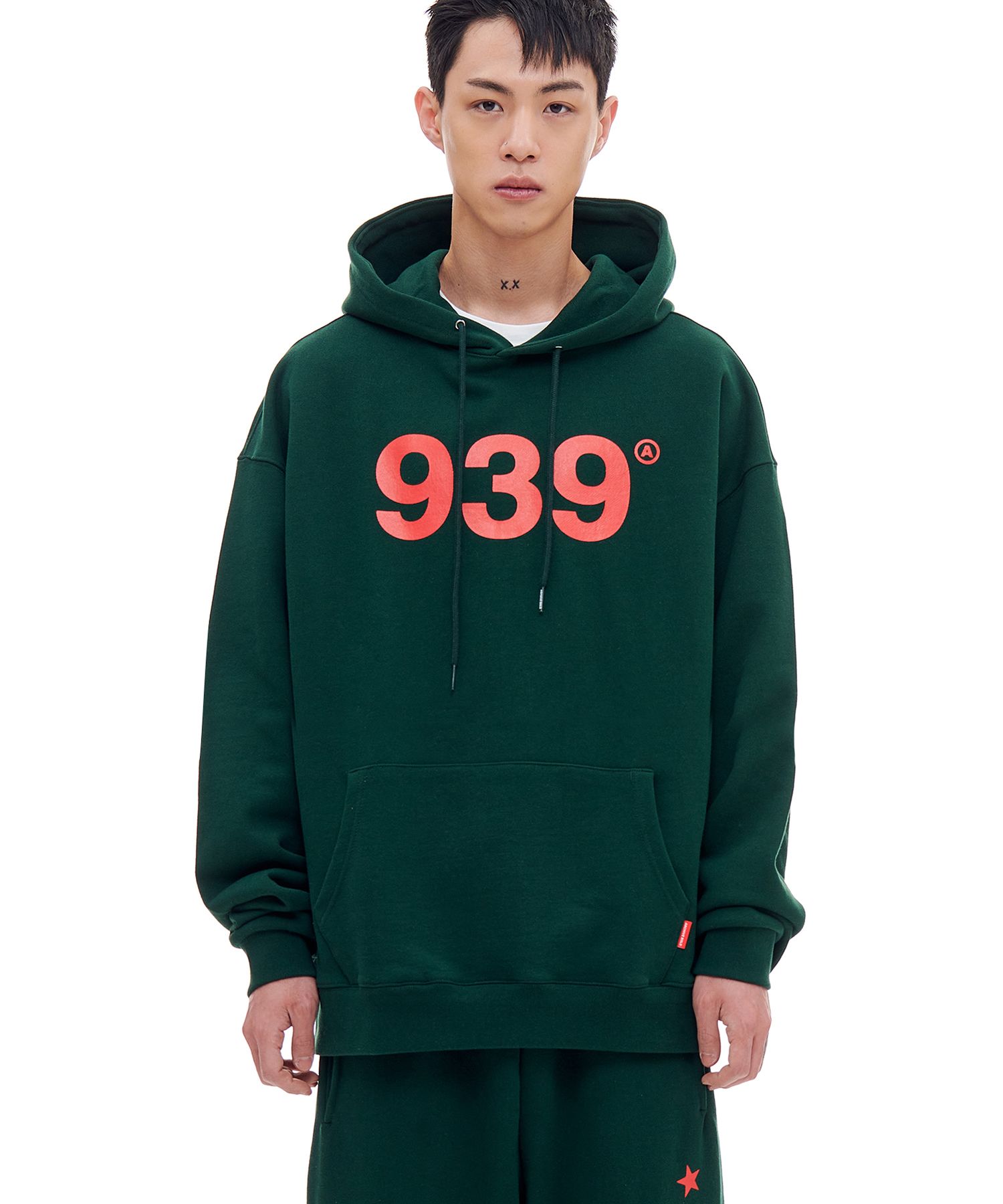 MUSINSA公式 | ARCHIVE BOLD 939 LOGO HOOD_DEEP GREEN