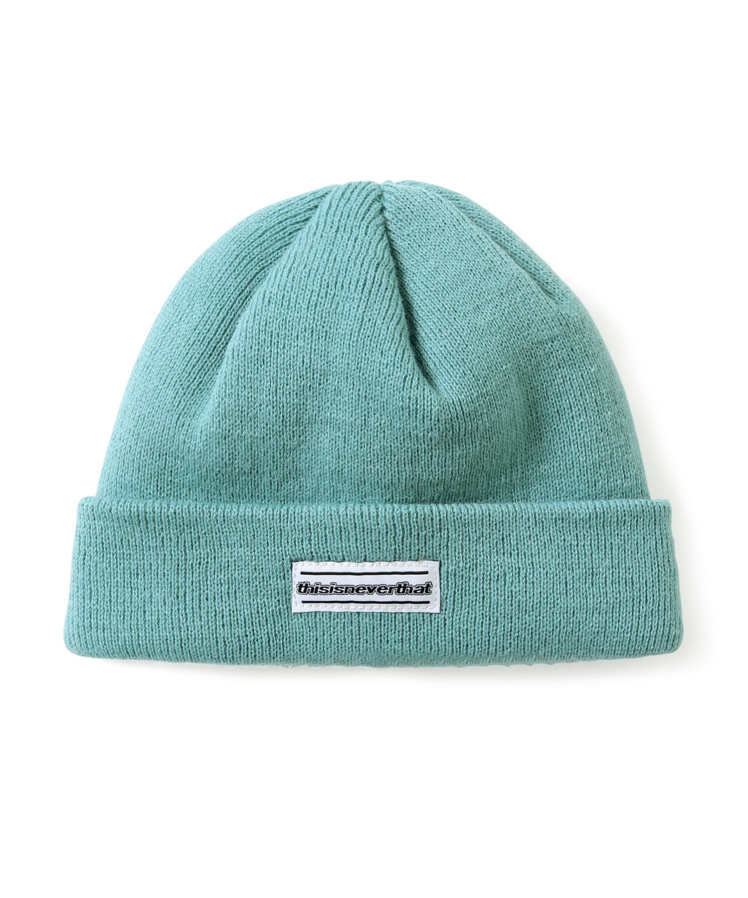 MUSINSA | thisisneverthat® ESP-Logo Short Beanie Light Teal