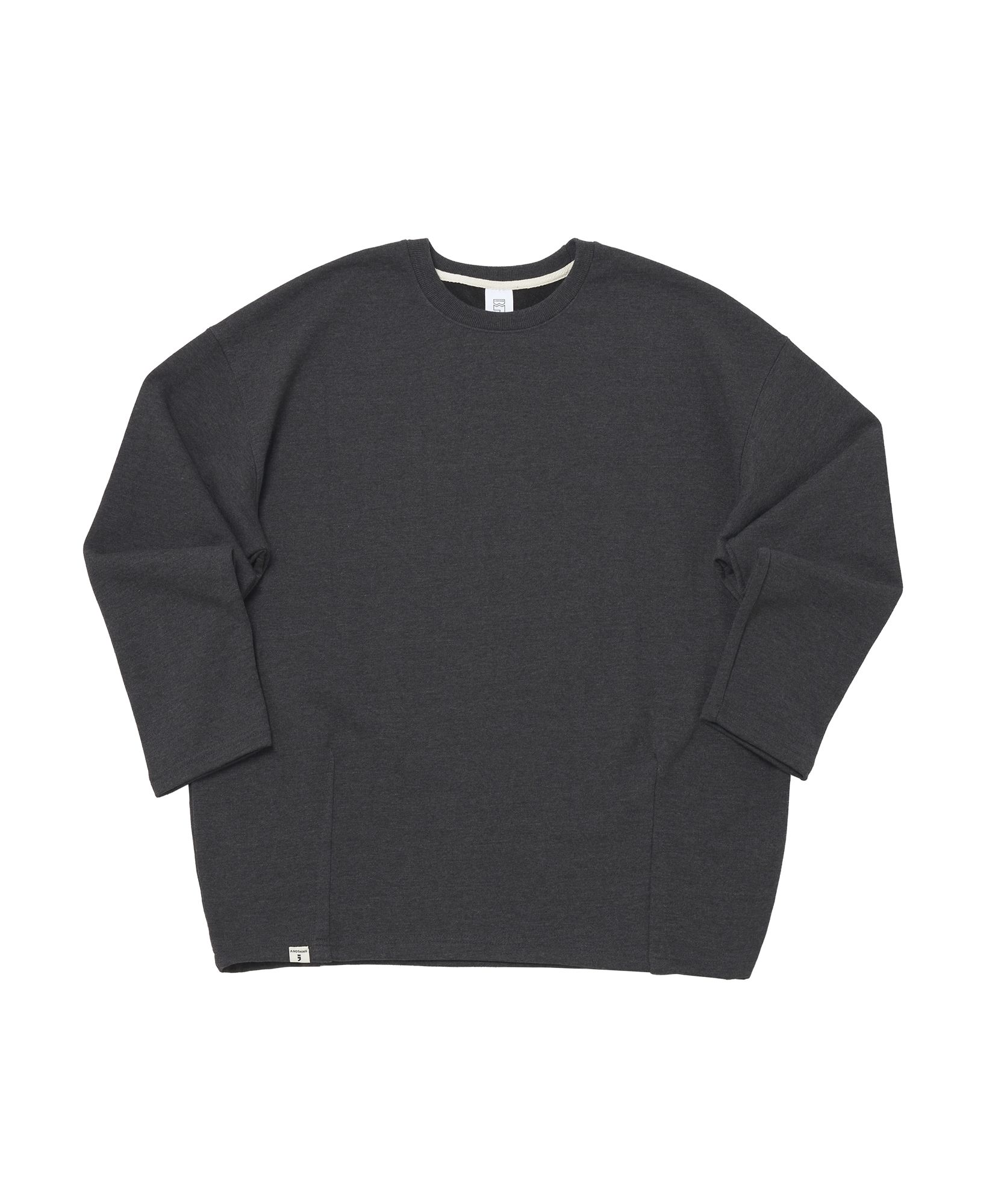 MUSINSA | A NOTHING HEAVY-TERRY BALLOON SWEAT BOX TEE (Charcoal)