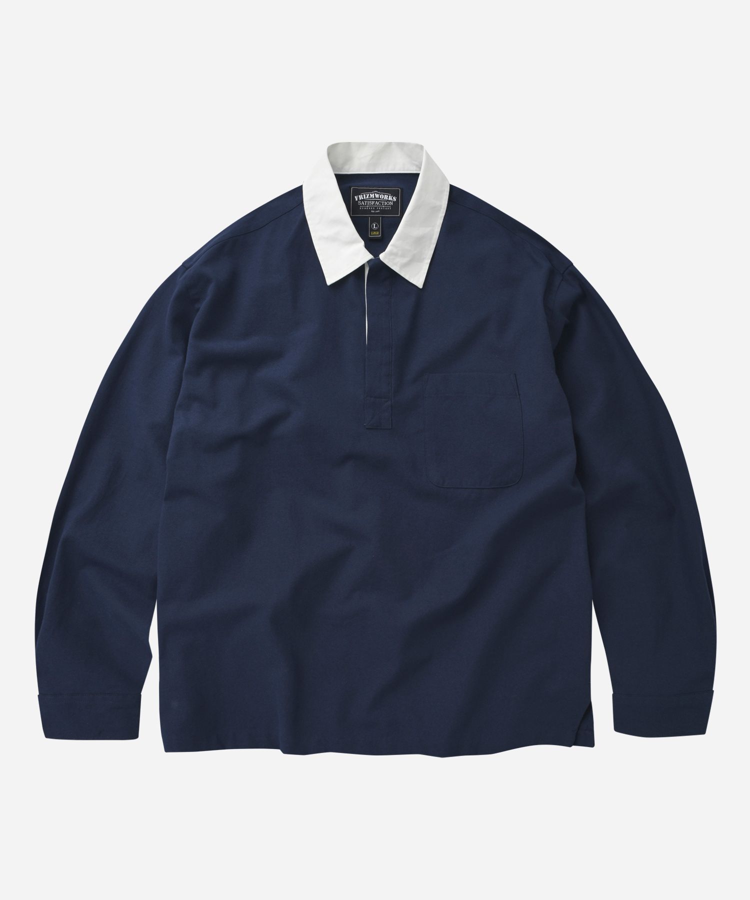 MUSINSA | FRIZMWORKS RUGBY PULLOVER SHIRT _ NAVY