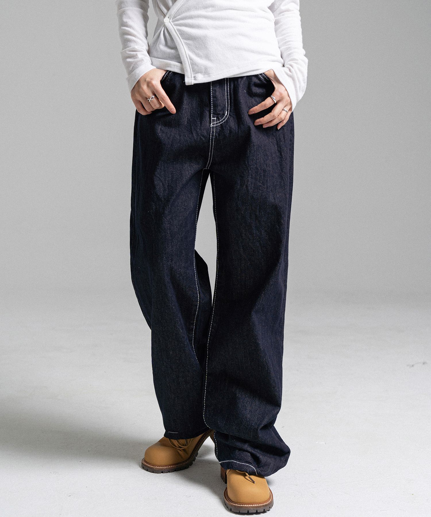 MUSINSA | PANDORAFIT [STRAIGHT] Wrinkle Jeans