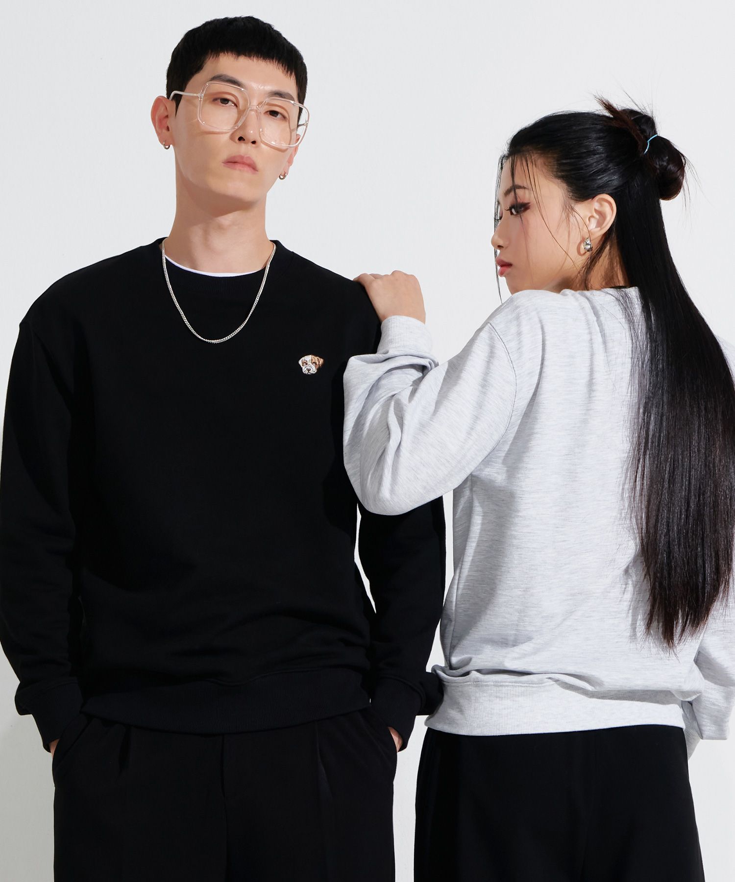 MUSINSA | CHASECULT Common character wappen point sweatshirt-BARU5115B13