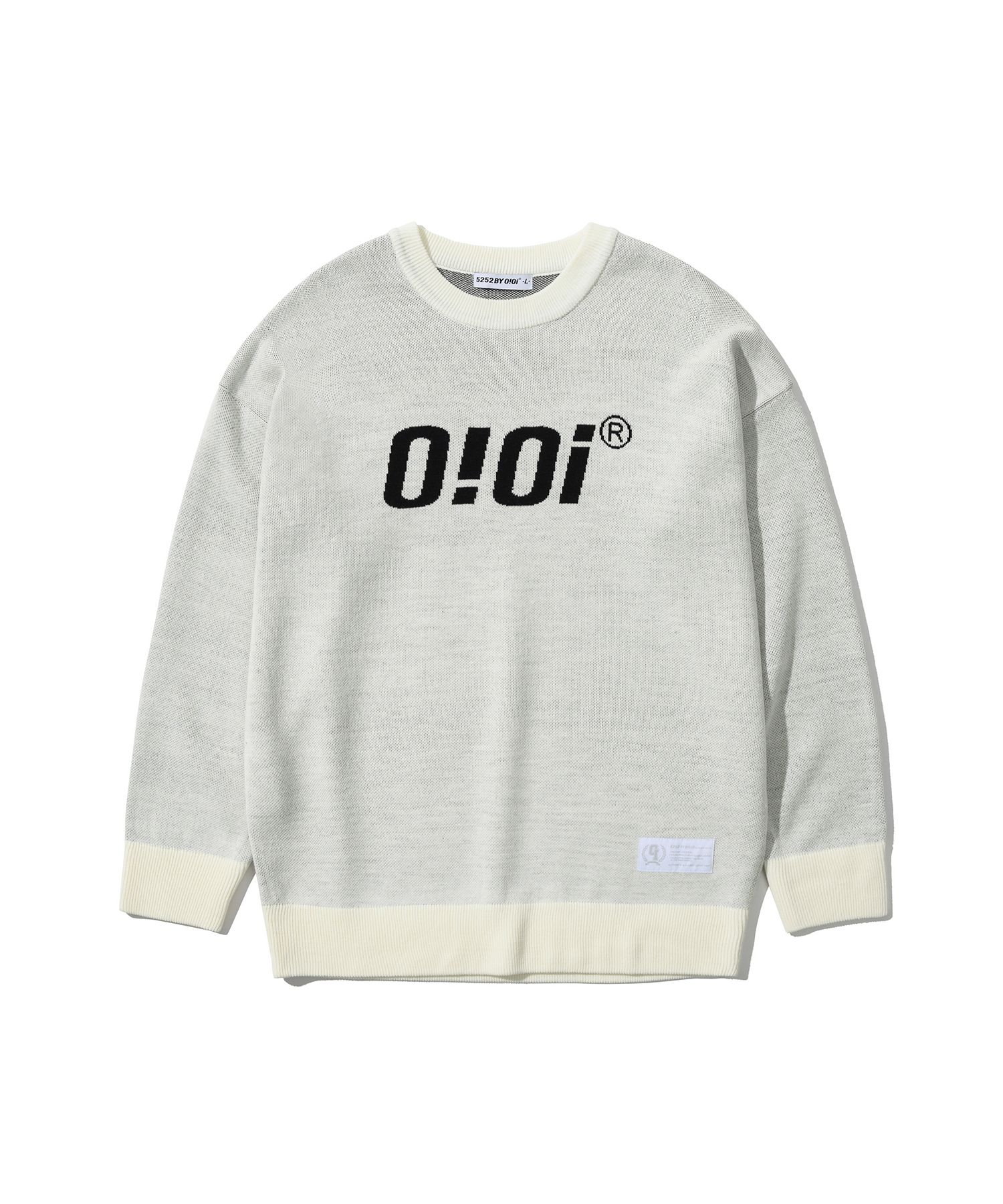 MUSINSA | OIOICOLLECTION OIOI LOGO KNIT II [WHITE]