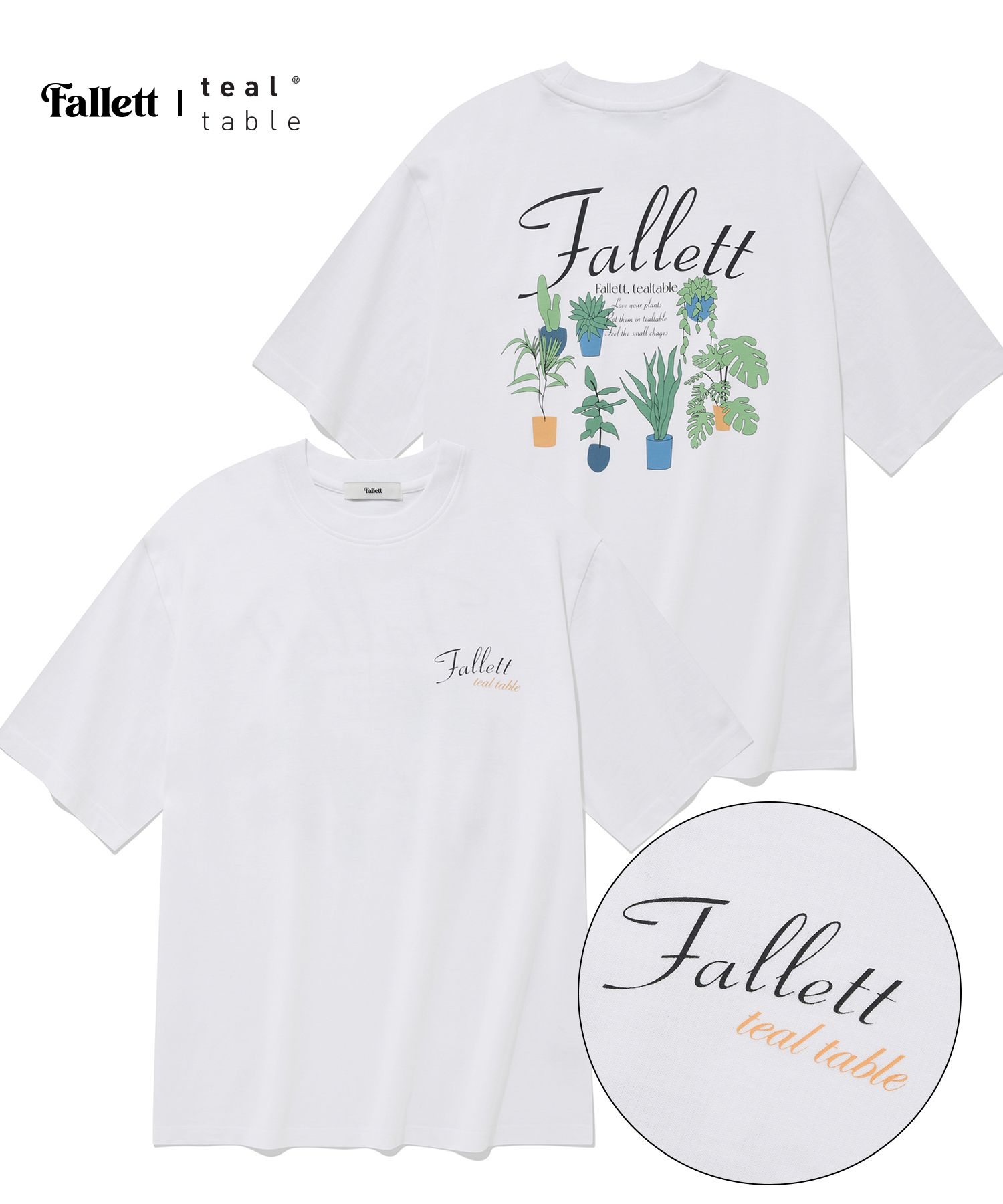 MUSINSA | FALLETT [Fallet x TEAL TABLE] Botanical Garden T-shirt White