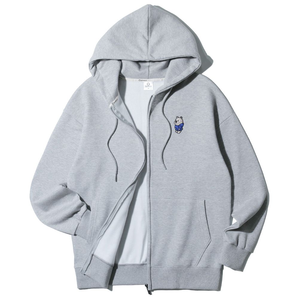 MUSINSA | ALVINCLO Bear Embroidery Hoodie Zip-Up AZH658 (3COLOR)