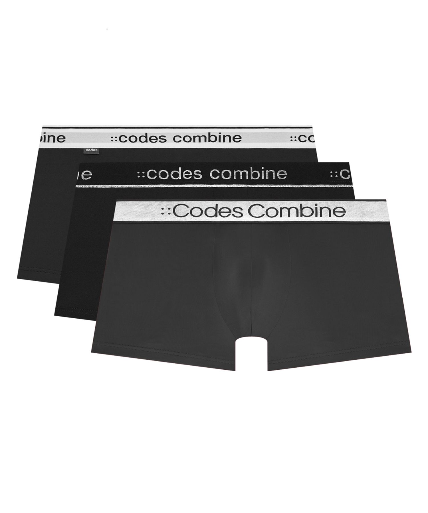MUSINSA公式 | CODESCOMBINE INNERWEAR Logo Outband Basic Draws 3PACK (BKBKBK)