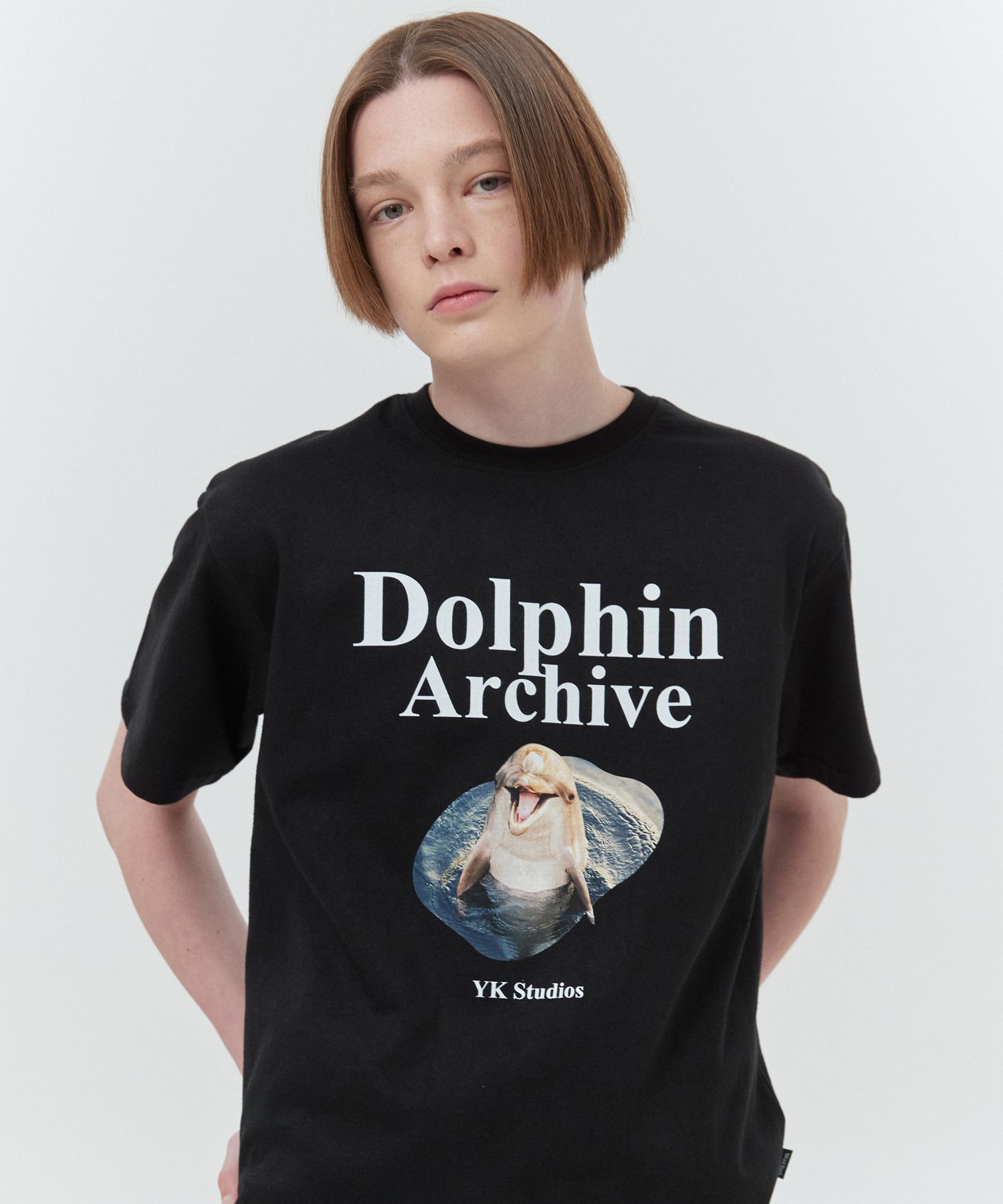 MUSINSA公式 | WAI KEI DOLPHIN ARCHIVE SHORT SLEEVE SHIRT BLACK OVERSIZED