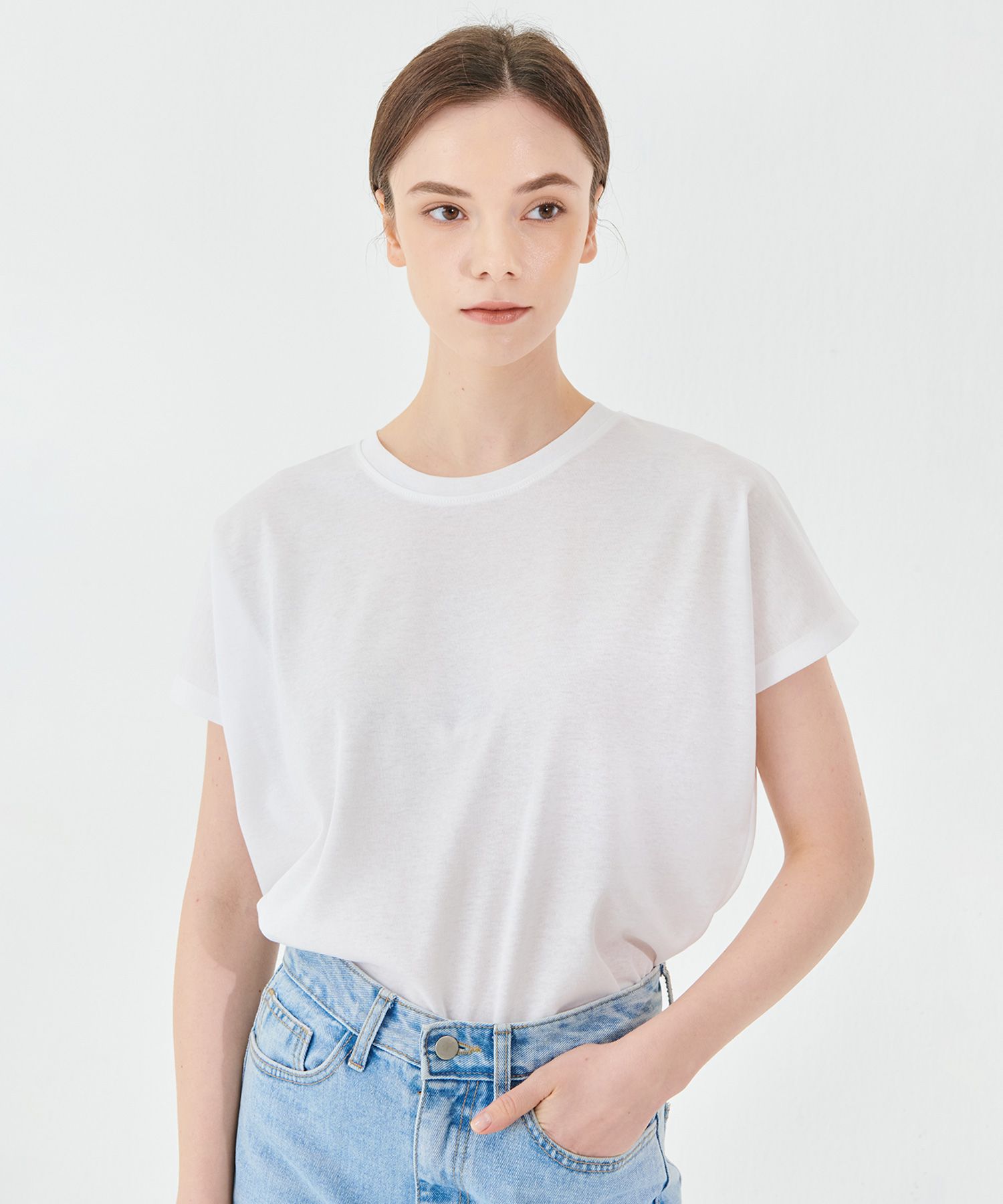 MUSINSA | CAMINO 22 SS Drop Shoulder T-Shirt (White)