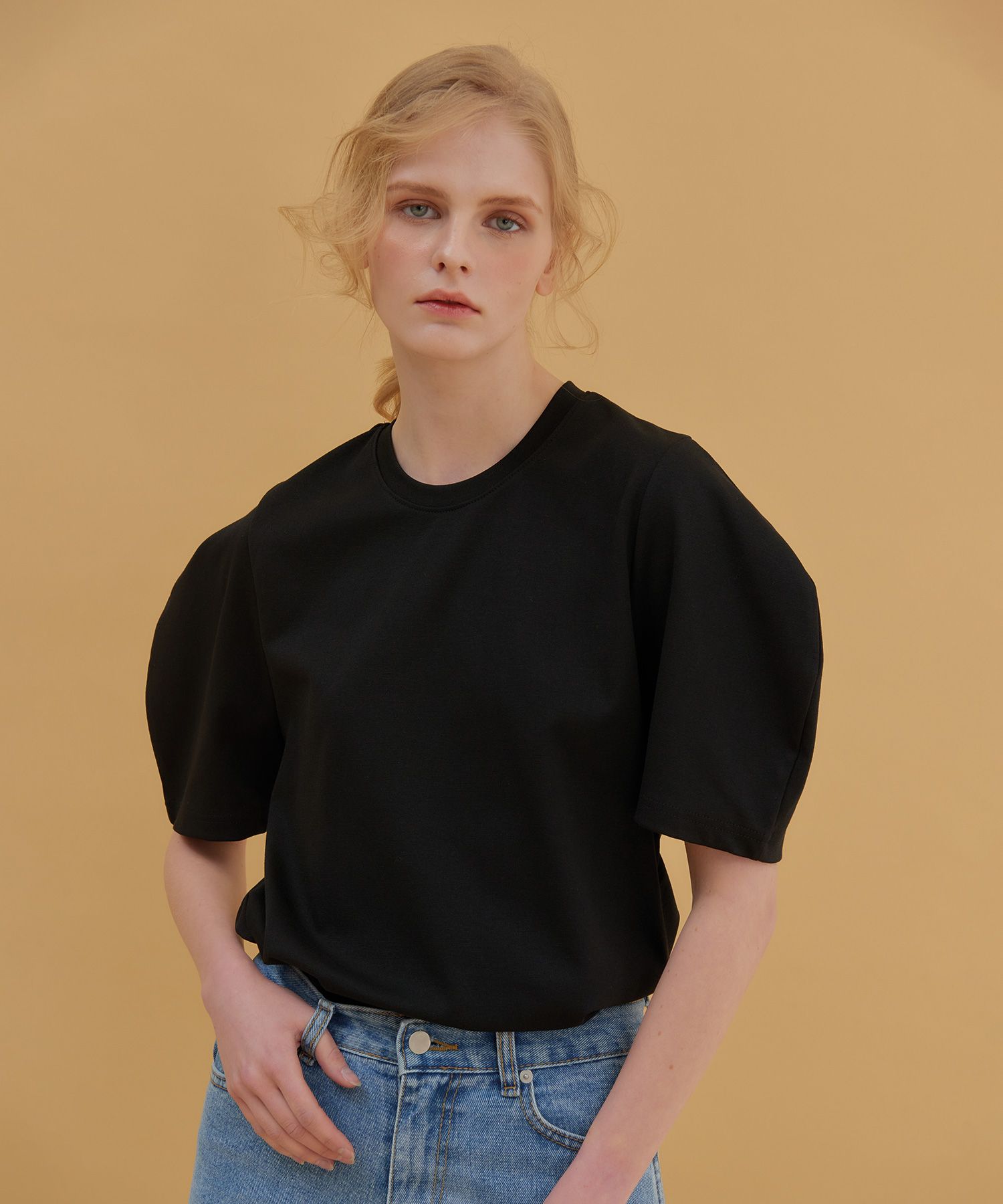 MUSINSA | CAMINO 22 SS Balloon T-shirt (Black)