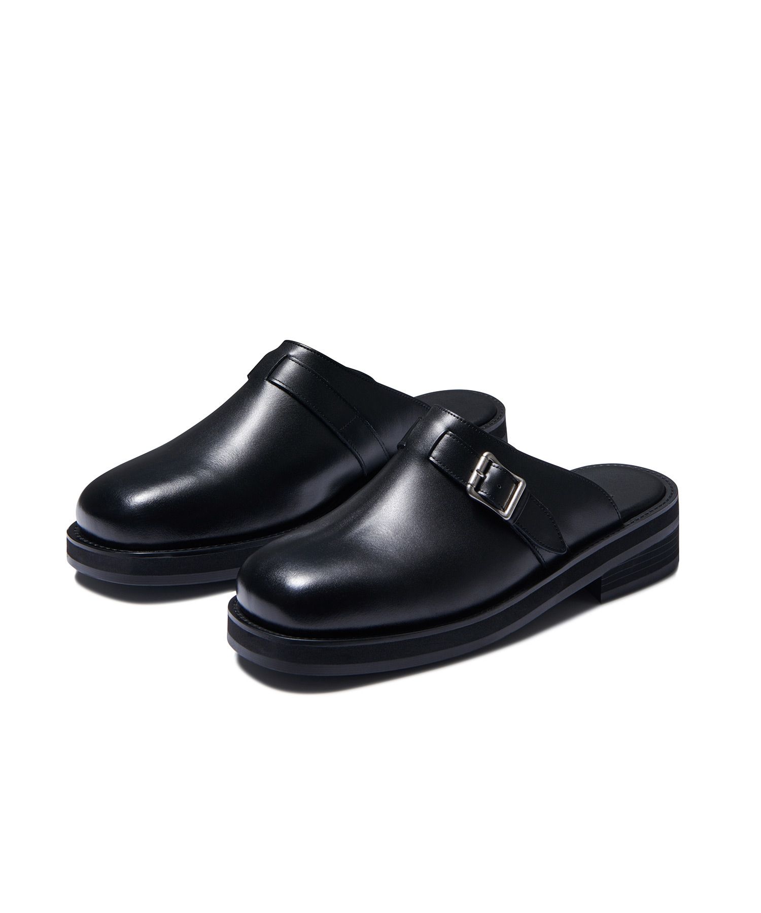 MUSINSA | MUSINSA STANDARD ROUND SQUARE MULE_BLACK
