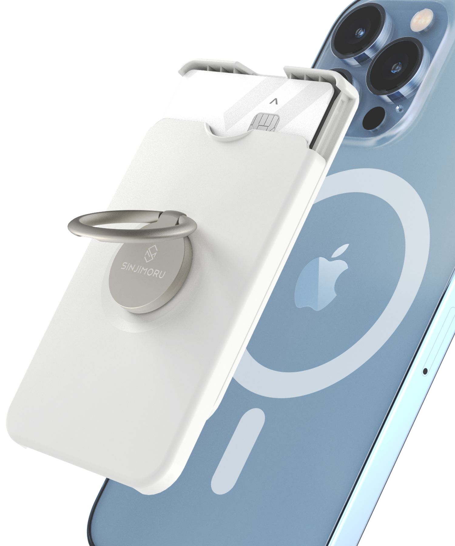 MUSINSA | SINJIMORU M Ringo Slot MagSafe Magnetic Card Wallet Case Smart Ring Stand