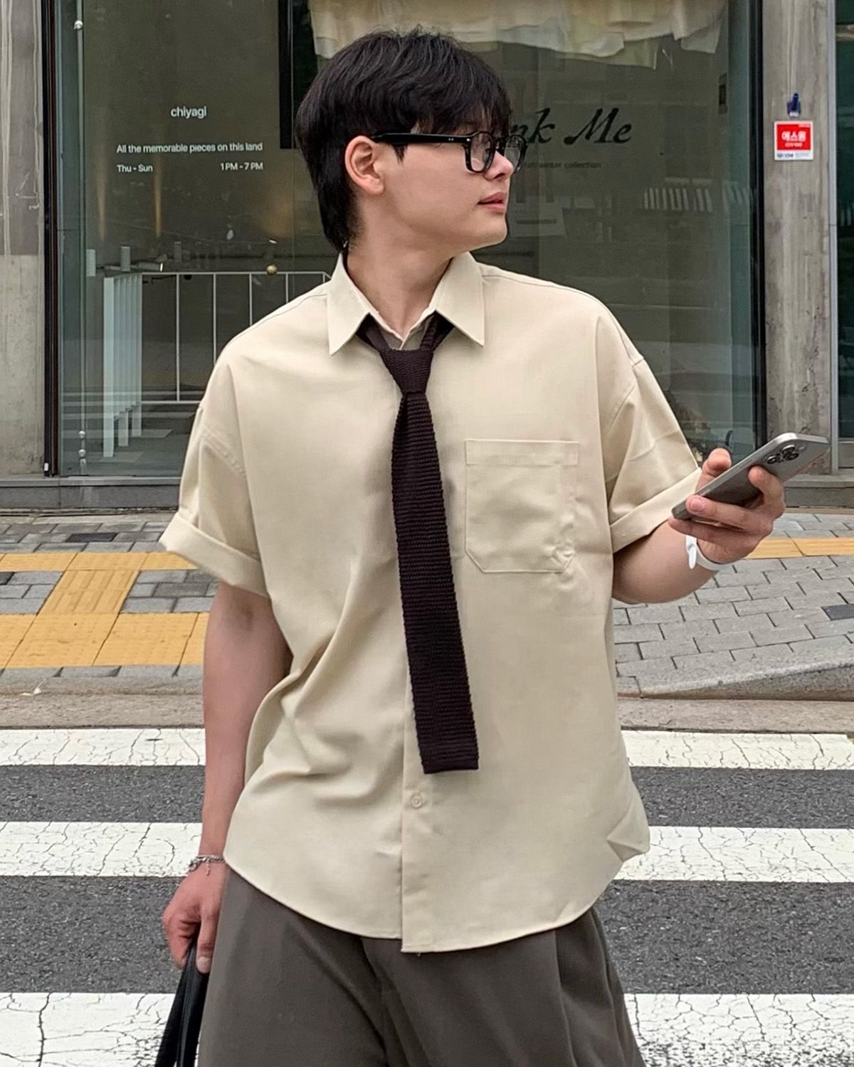 MUSINSA | LEIRE [YouTuber PICK] Linen Pocket Overfit Short Sleeve Shirt ...
