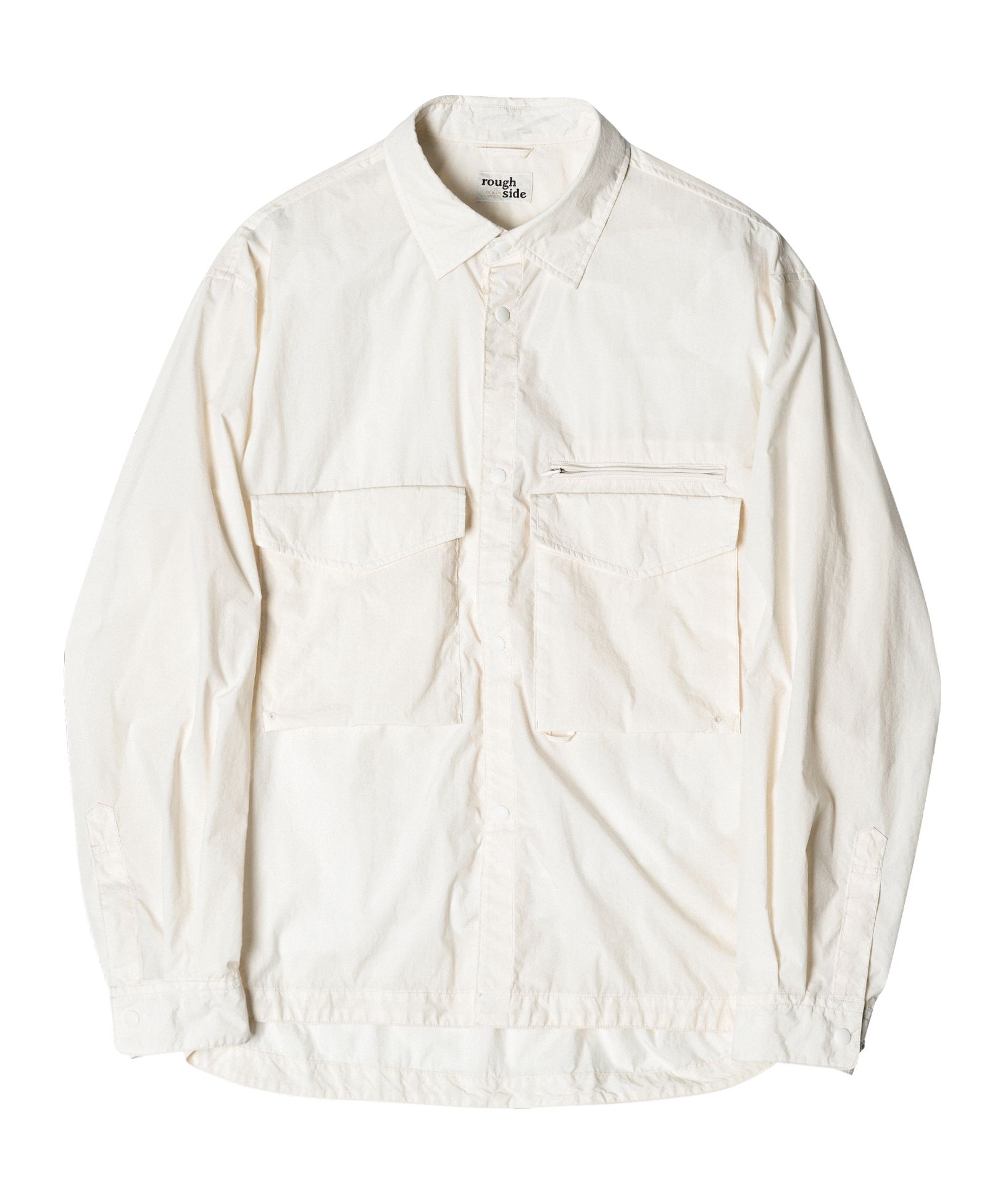 MUSINSA | ROUGH SIDE Crunch Shirt Jacket Ivory