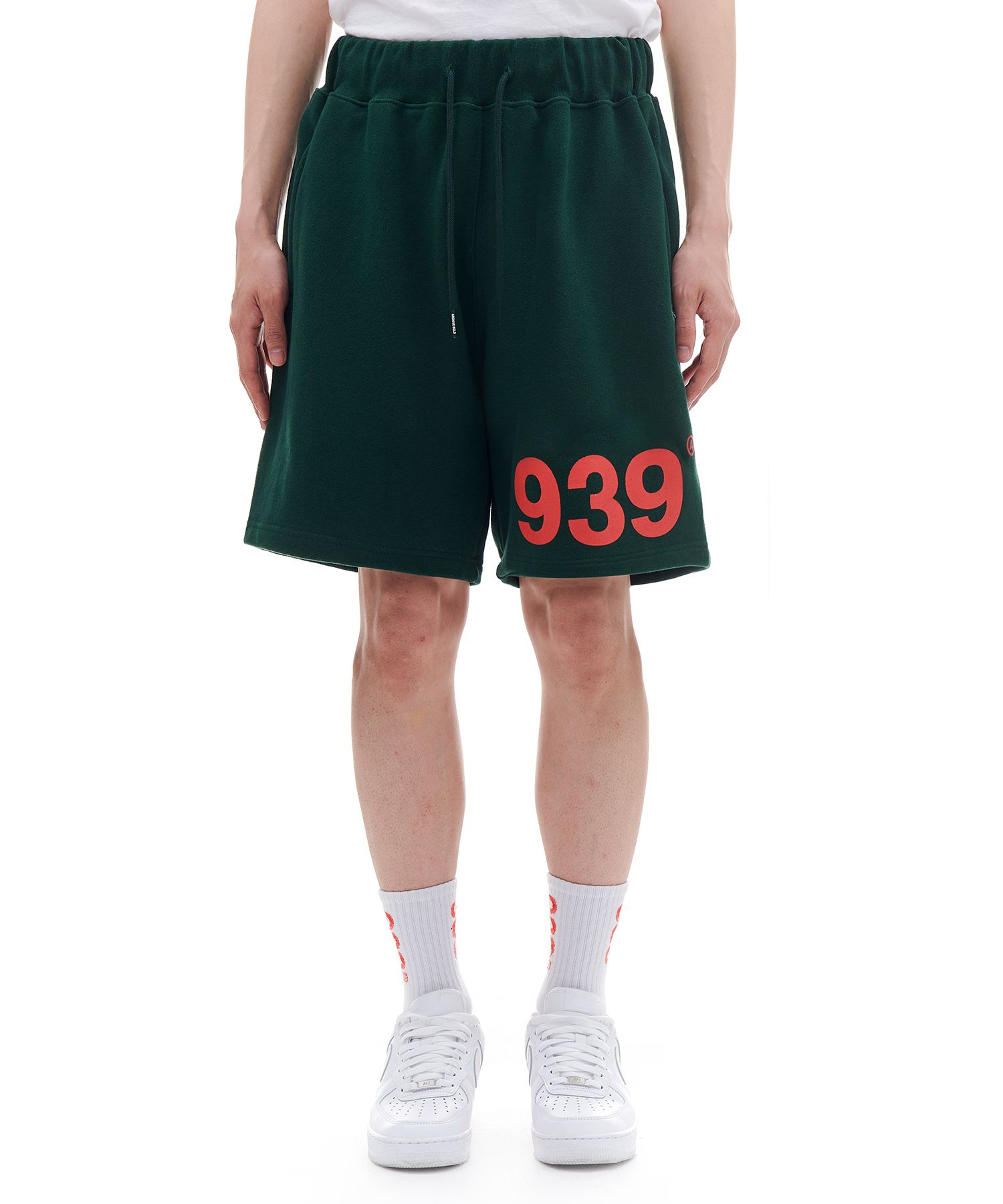 MUSINSA | ARCHIVE BOLD 939 LOGO SWEAT SHORTS_DEEP GREEN