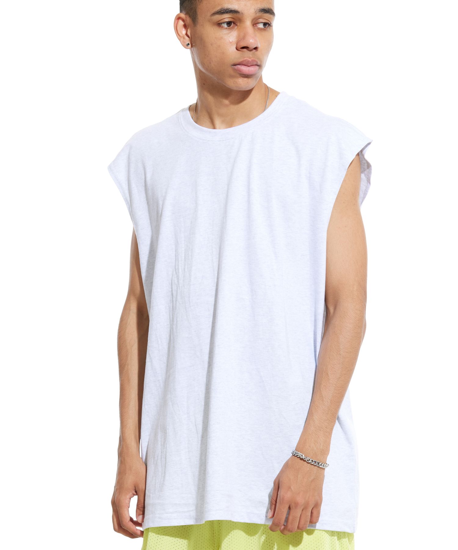 MUSINSA公式 | CREAM SODA LAB ベーシックオーバーサイズスリーブレスライトグレー