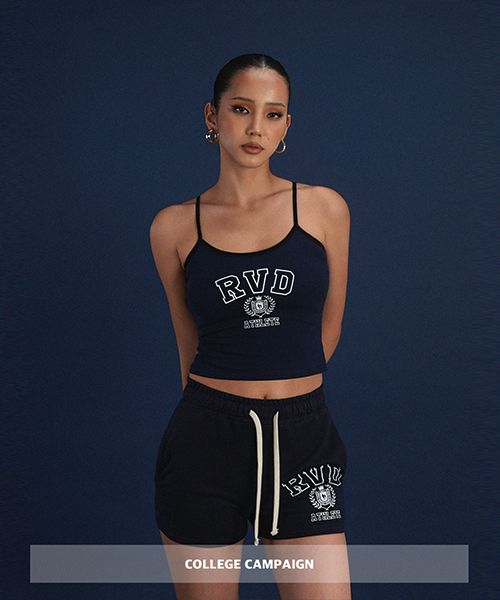 MUSINSA | RVD (College Campaign) Crop Camisole (Yale Navy)