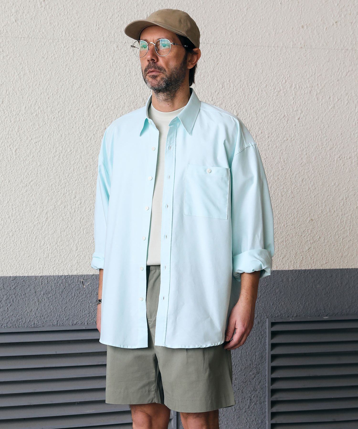 MUSINSA | ESN Classic Oversized Fit Oxford Shirt Mint