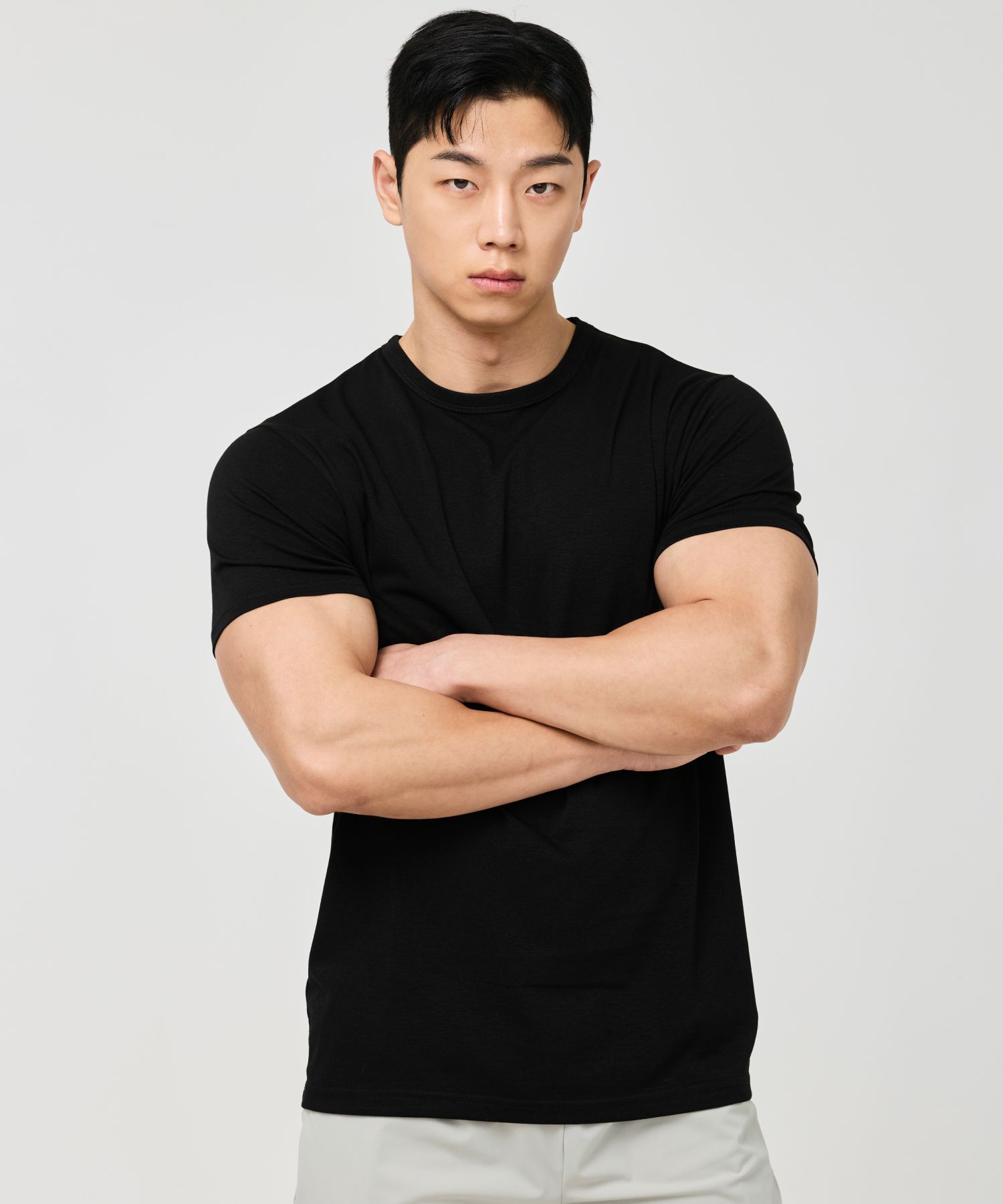 MUSINSA | HUGVONE Dry Muscle Fit Short Sleeve 3 Colors