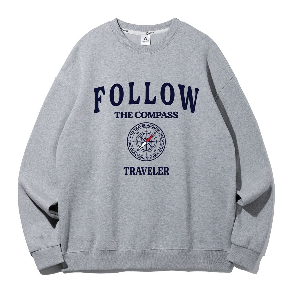 MUSINSA | ALVINCLO The Compass Loose-fit Sweatshirt MAR903 (3 COLOR)