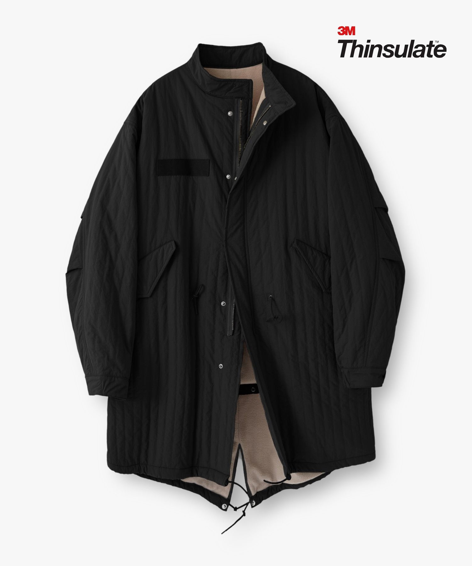 MUSINSA | LAFUDGESTORE [3M Thinsulate] M-1965 Quilted Fishtail Parka_Black