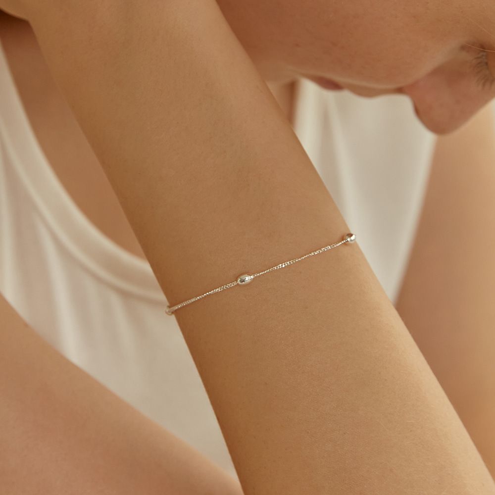 MUSINSA公式 | LUNNE Silver Basic Oval Curb Chain Bracelet #LSB03
