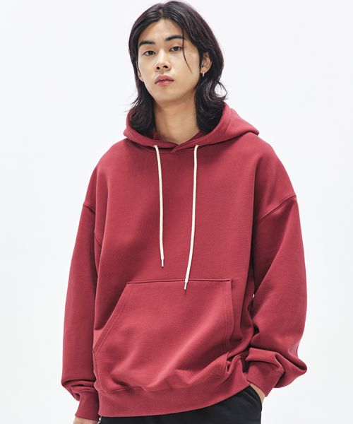 MUSINSA | SOVERMENT 950G Solid Hood -Maroon Red-