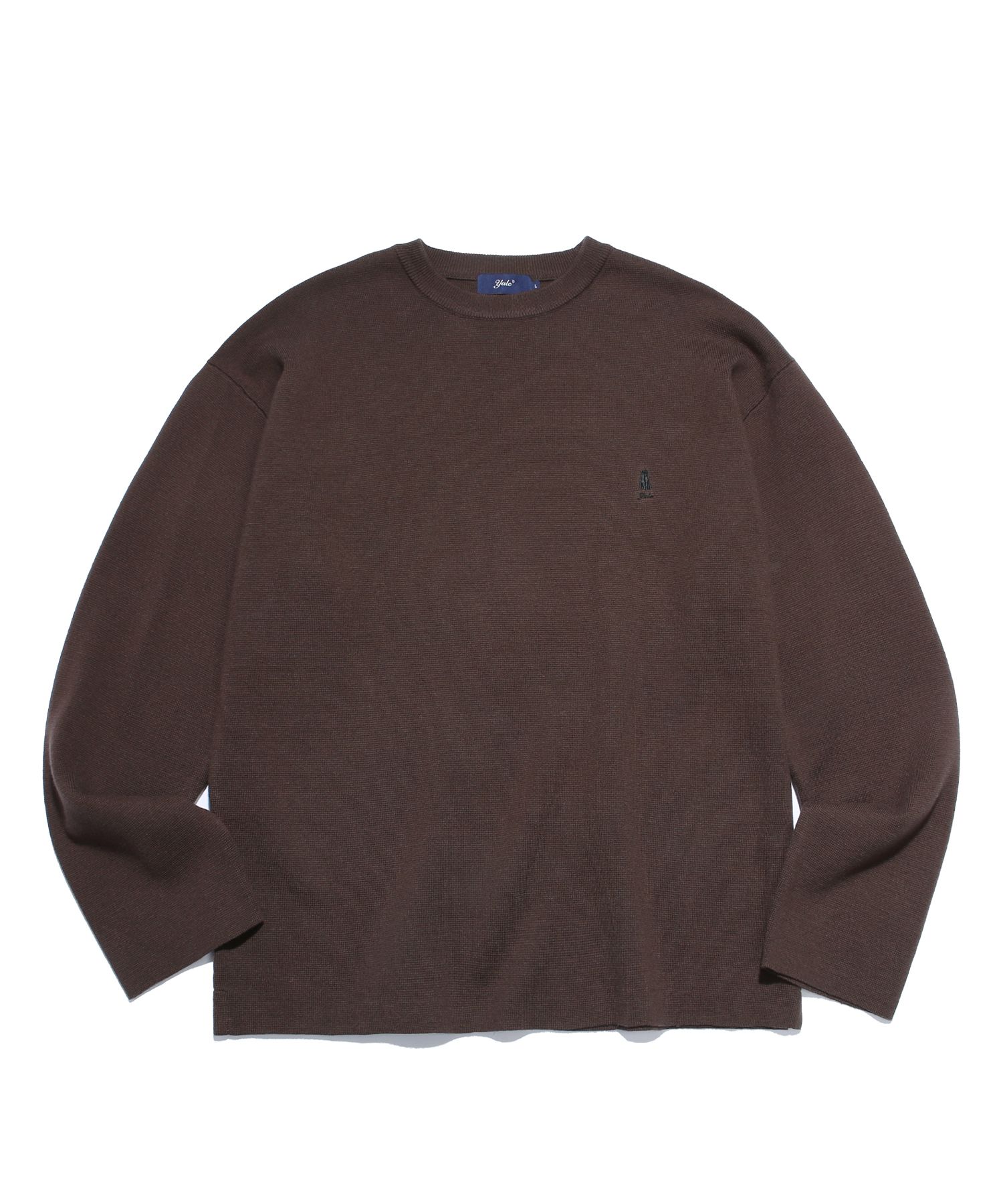 MUSINSA | YALE MILANO RIB HERITAGE UNIVERSITY DAN KNIT BROWN