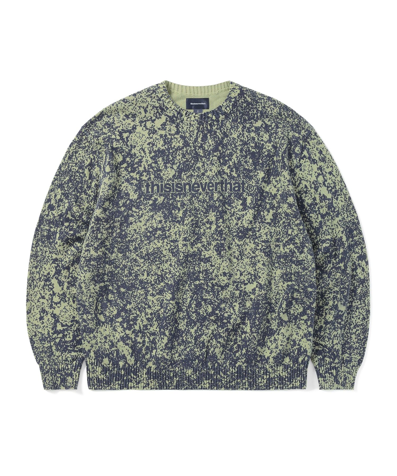 MUSINSA | thisisneverthat Pixel Sweater Green/Navy