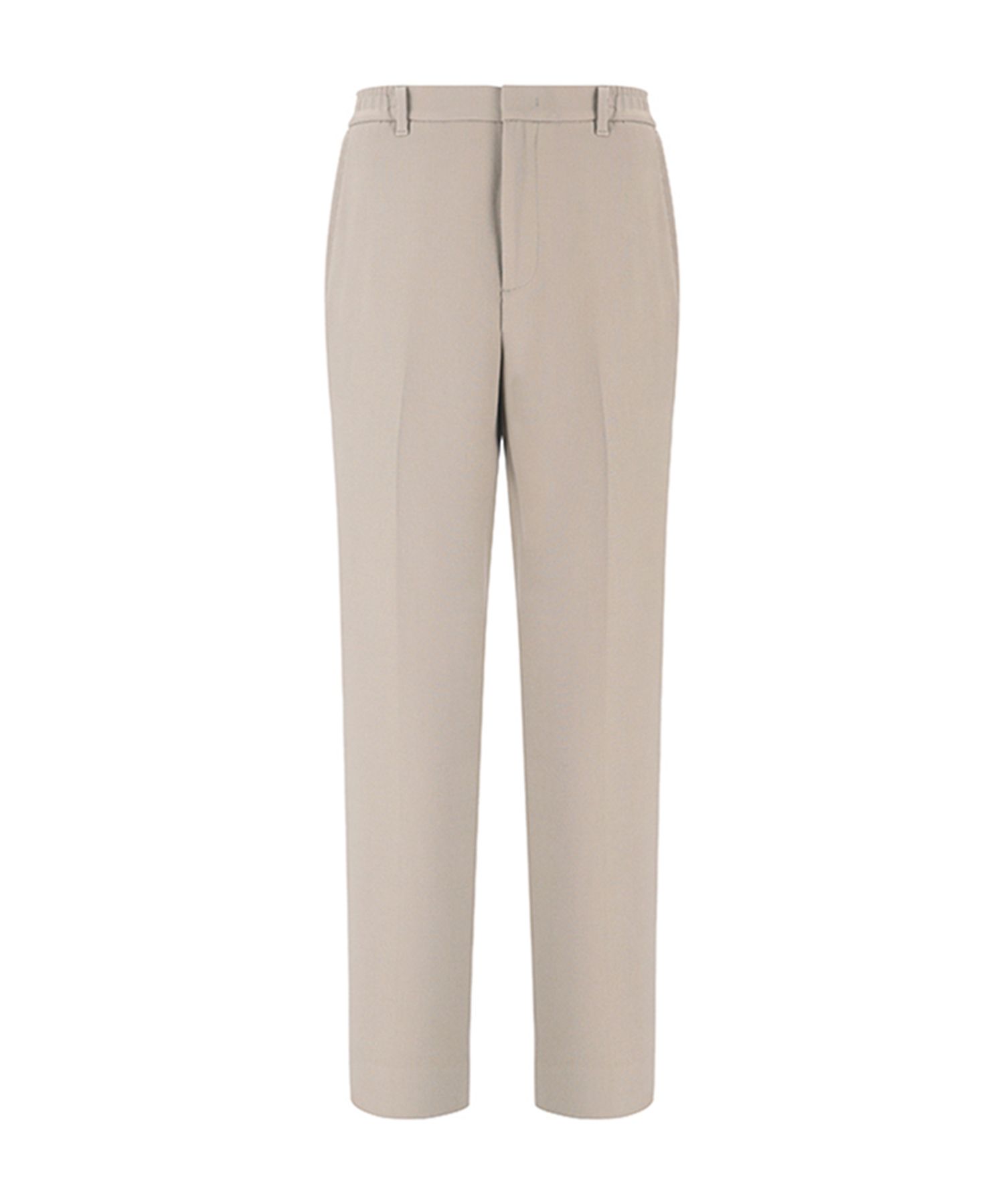 MUSINSA | AD HOC Men's elastic band brushed slacks (BEIGE)