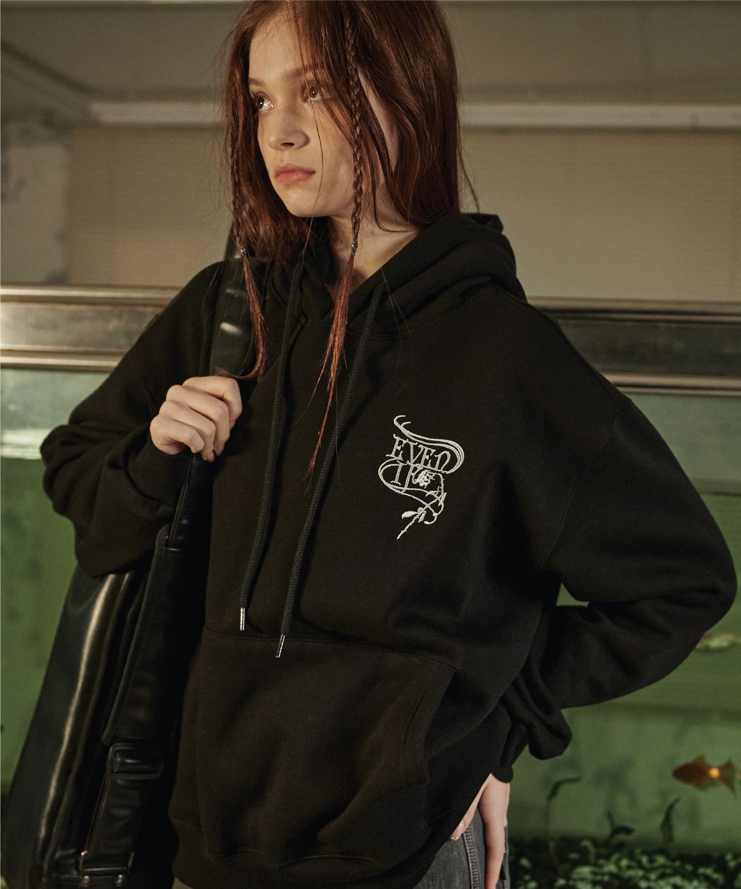 MUSINSA | IFYOUWANT Willing logo HOOD black