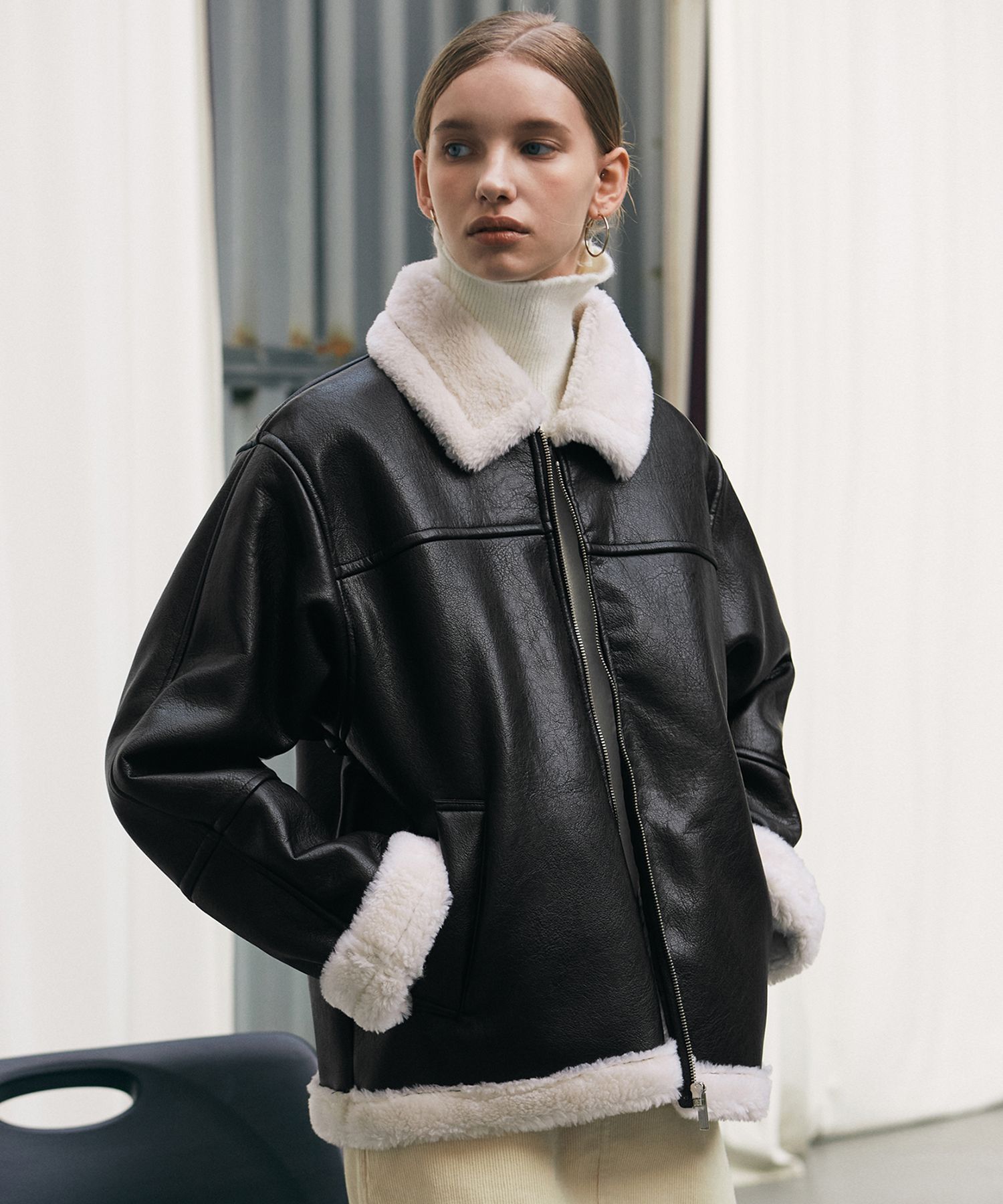 MUSINSA | NICK&NICOLE SOFT LEATHER LINE MUSTANG_BLACK