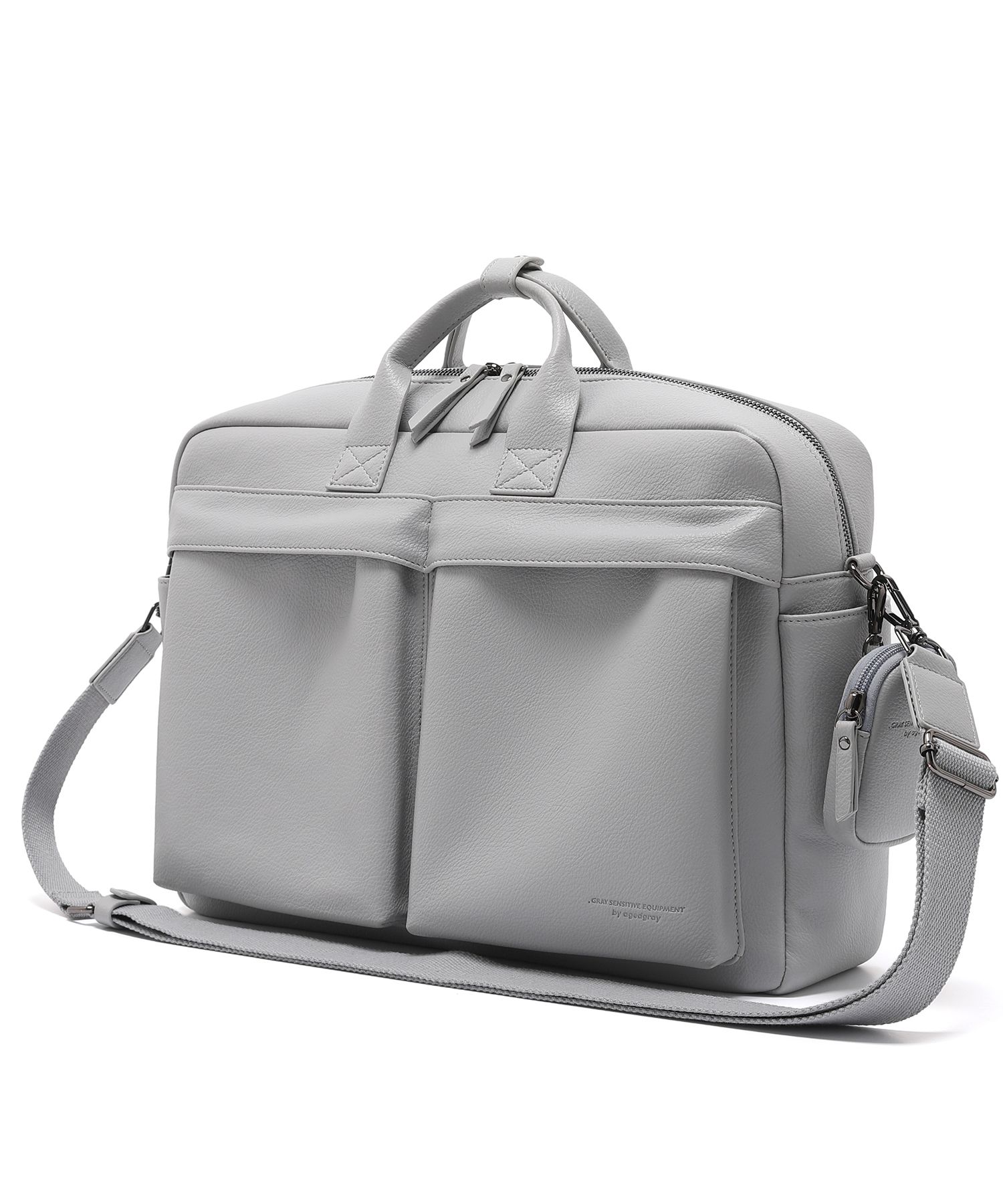 MUSINSA | AGED GRAY Shrunken Briefcase (Sky Gray)