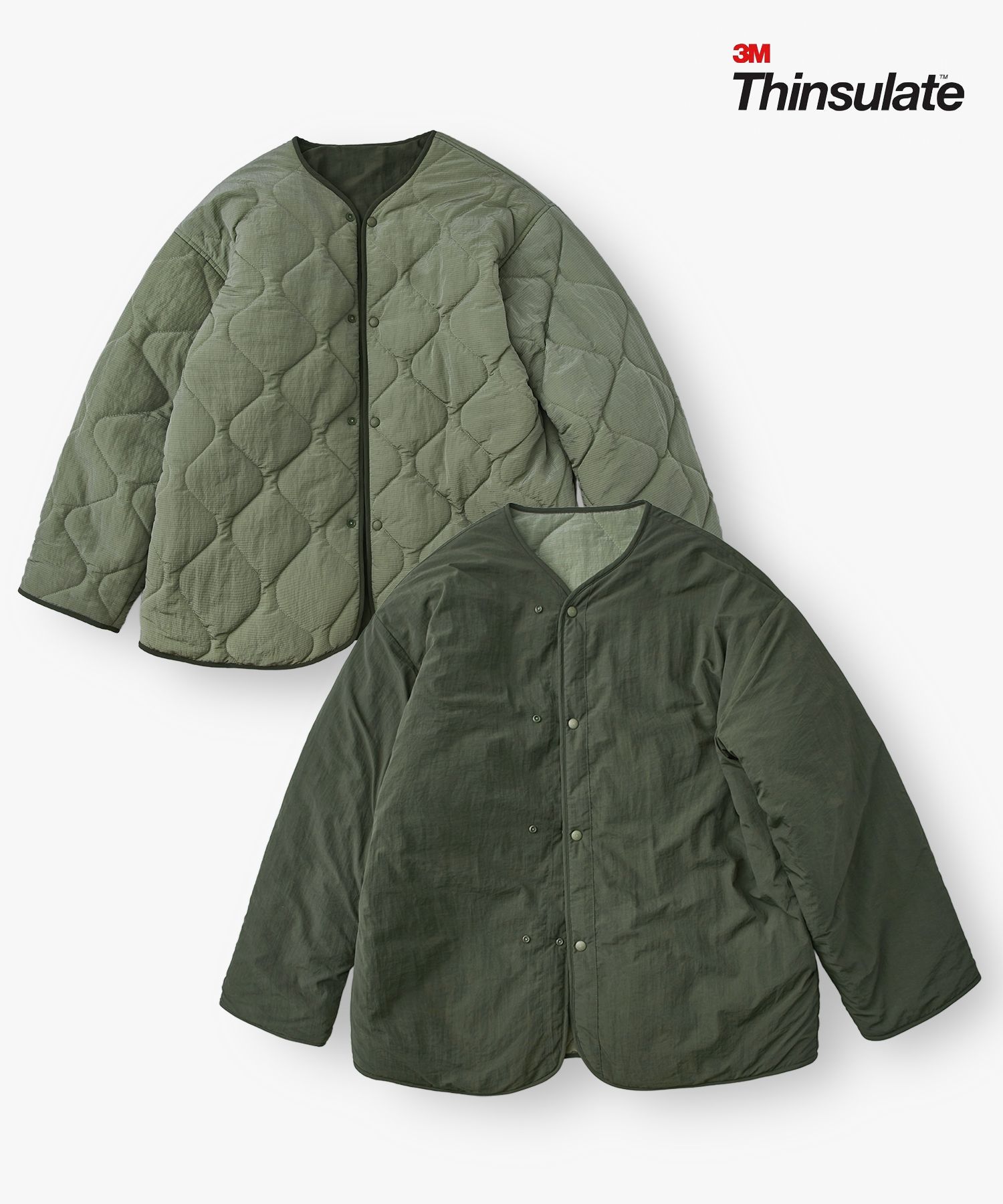 MUSINSA | LAFUDGESTORE [3M thinsulate] M1965 military reversible quilted jacket_Khaki