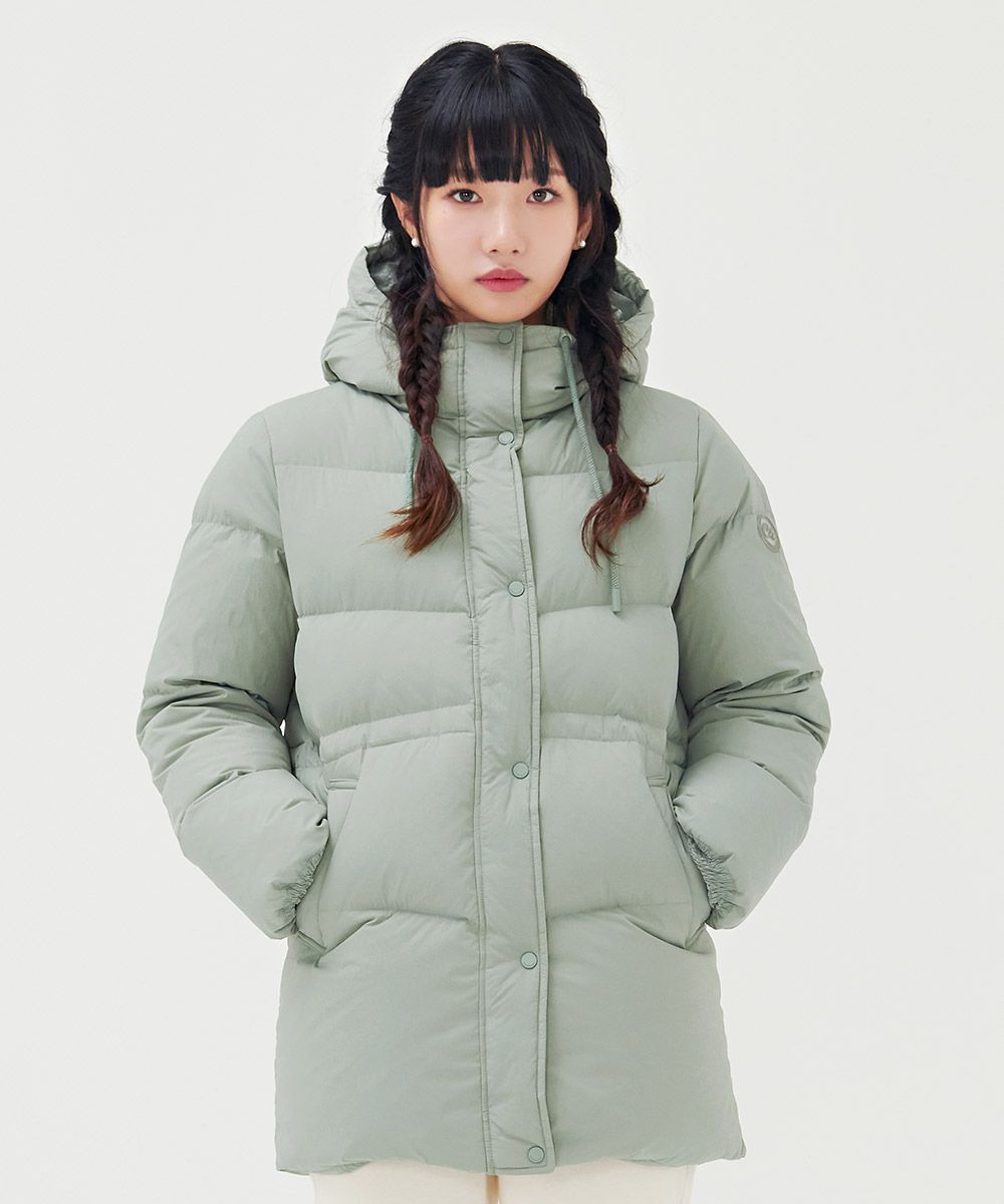 MUSINSA | CHASECULT Women's Point Wappen Hooded Padded Jumper - BGRG4754E0S