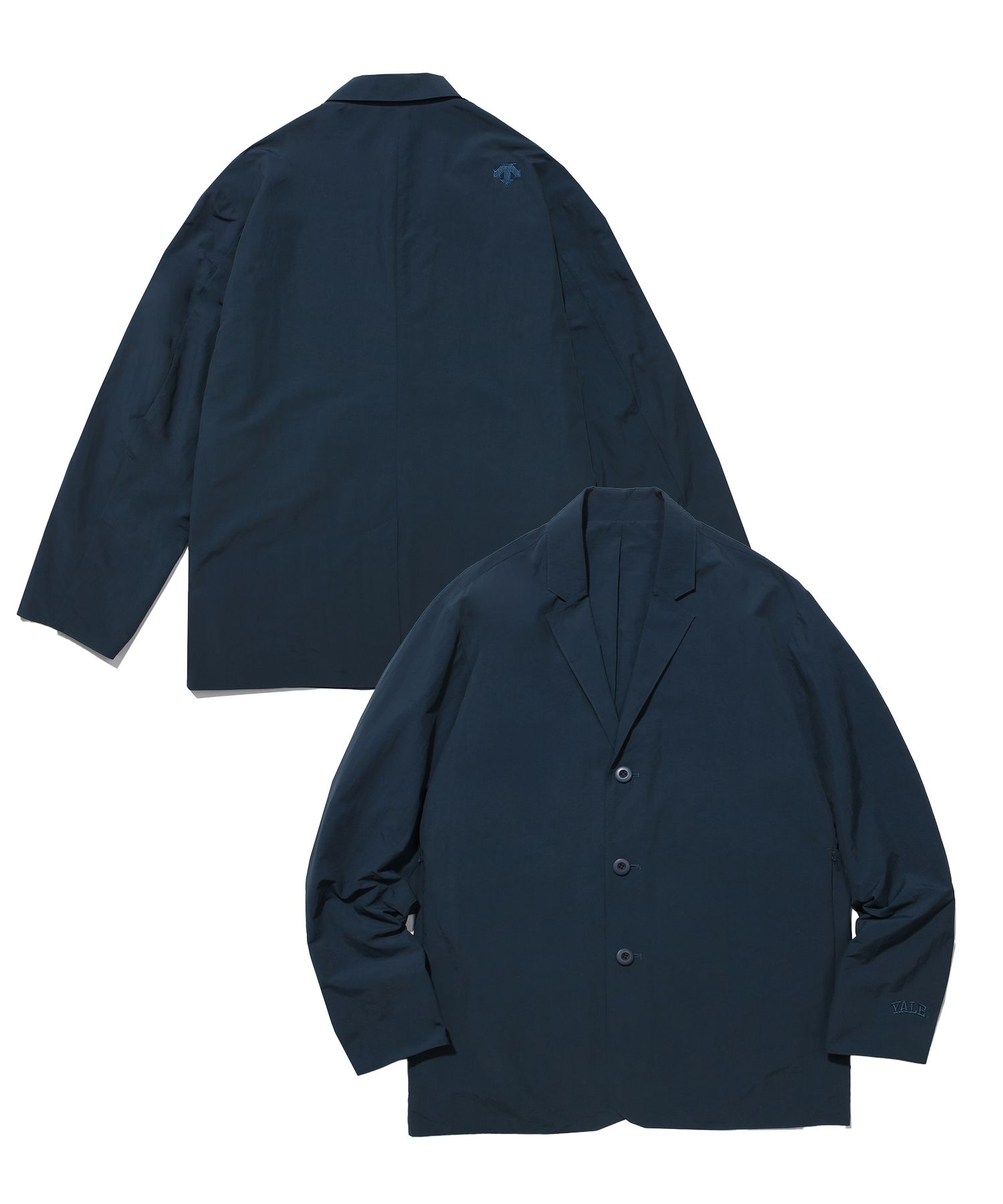 MUSINSA | YALE [YALE x DESCENTE] Nylon Packable Comfort Easy Jacket Blue