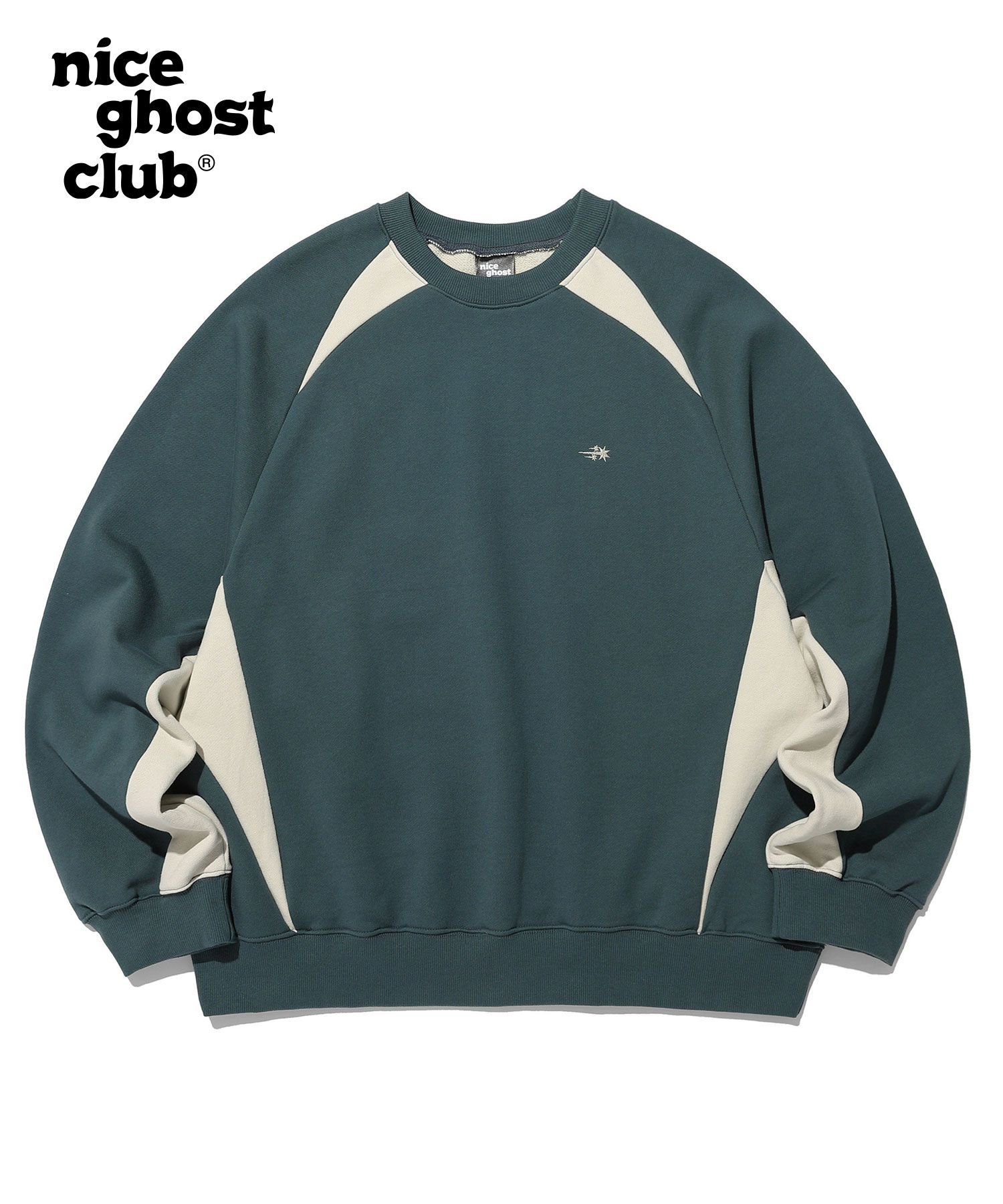 MUSINSA | NICE GHOST CLUB SPORTY LINE SWEATSHIRTS_GREEN(NG2DSUM450A)