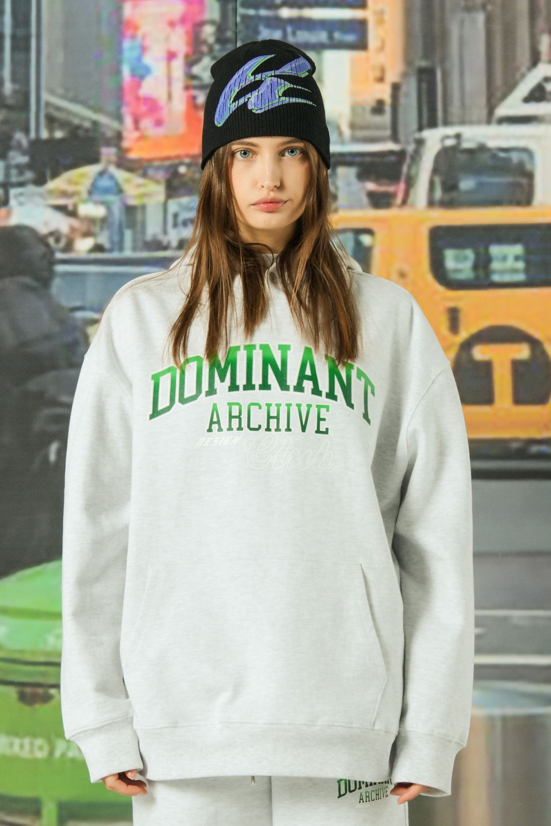 MUSINSA公式 | DOMINANT Archive Club Overfit Hoodie_Gray