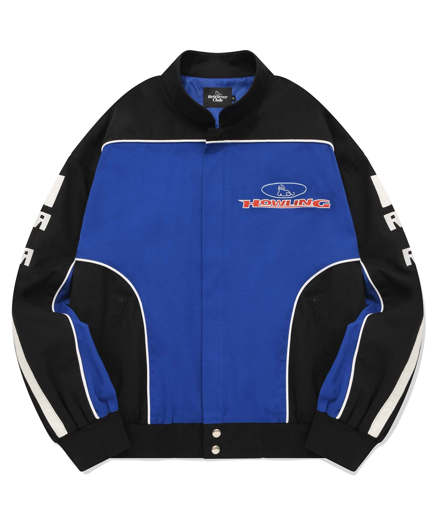 MUSINSA | RETRIEVER CLUB NASCAR JACKET [BLUE]