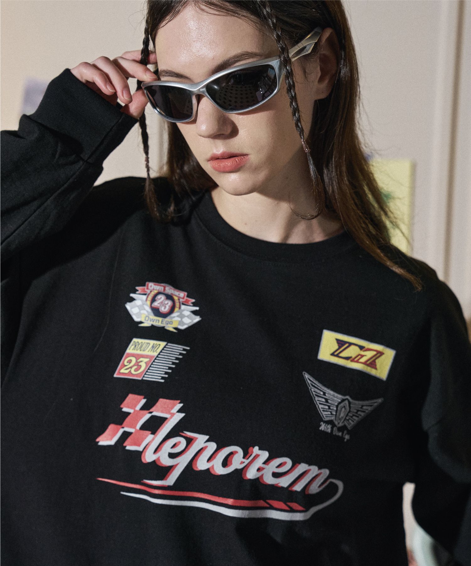 MUSINSA公式 | CPGN STUDIO Racing Leporem Long Sleeve Black