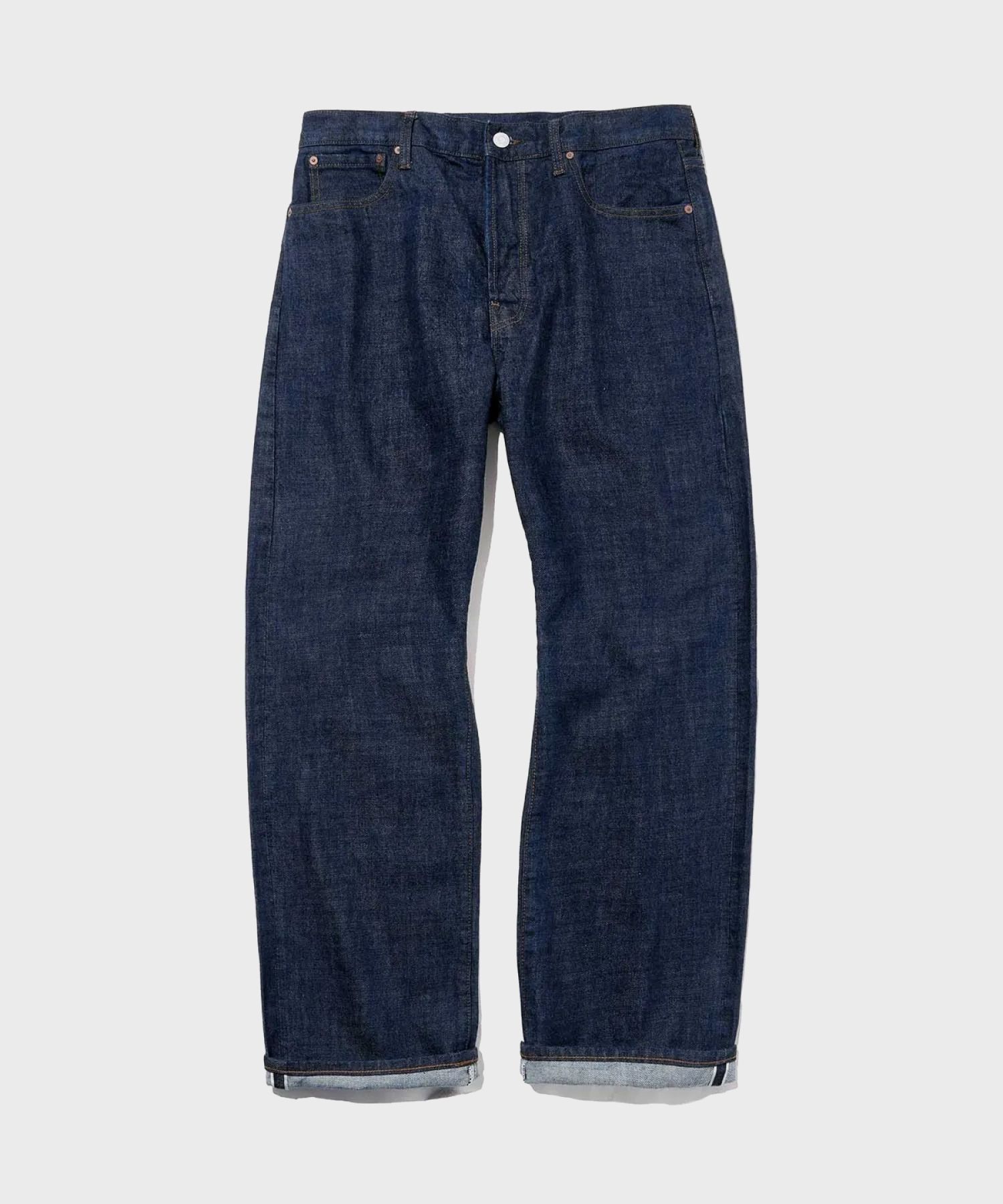 MUSINSA | OUTSTANDING 30’S CINCH BACK SELVEDGE WIDE PANTS_INDIGO