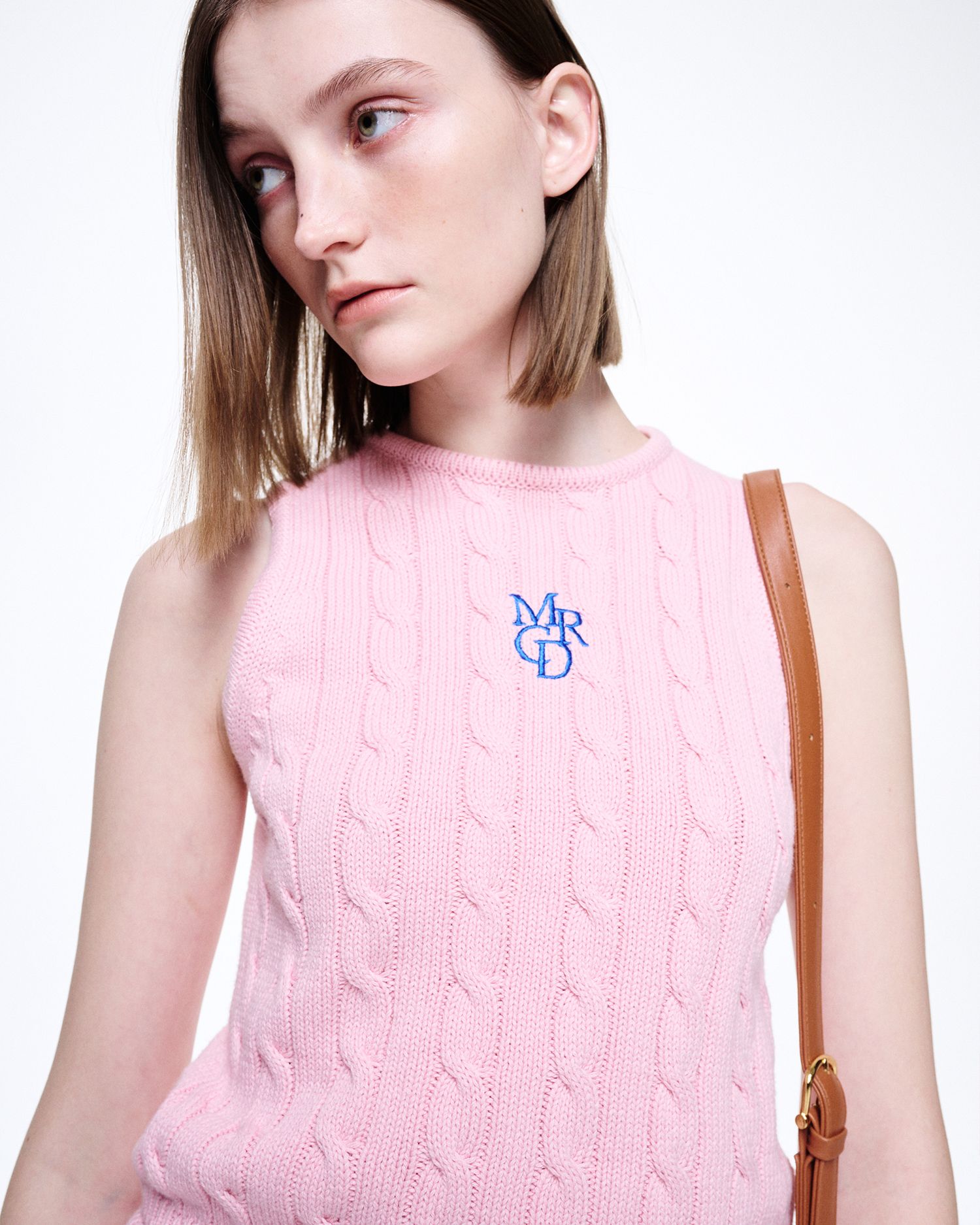 MUSINSA | MARDI MERCREDI CABLE TOP SLEEVELESS MRCD_PINK BLUE