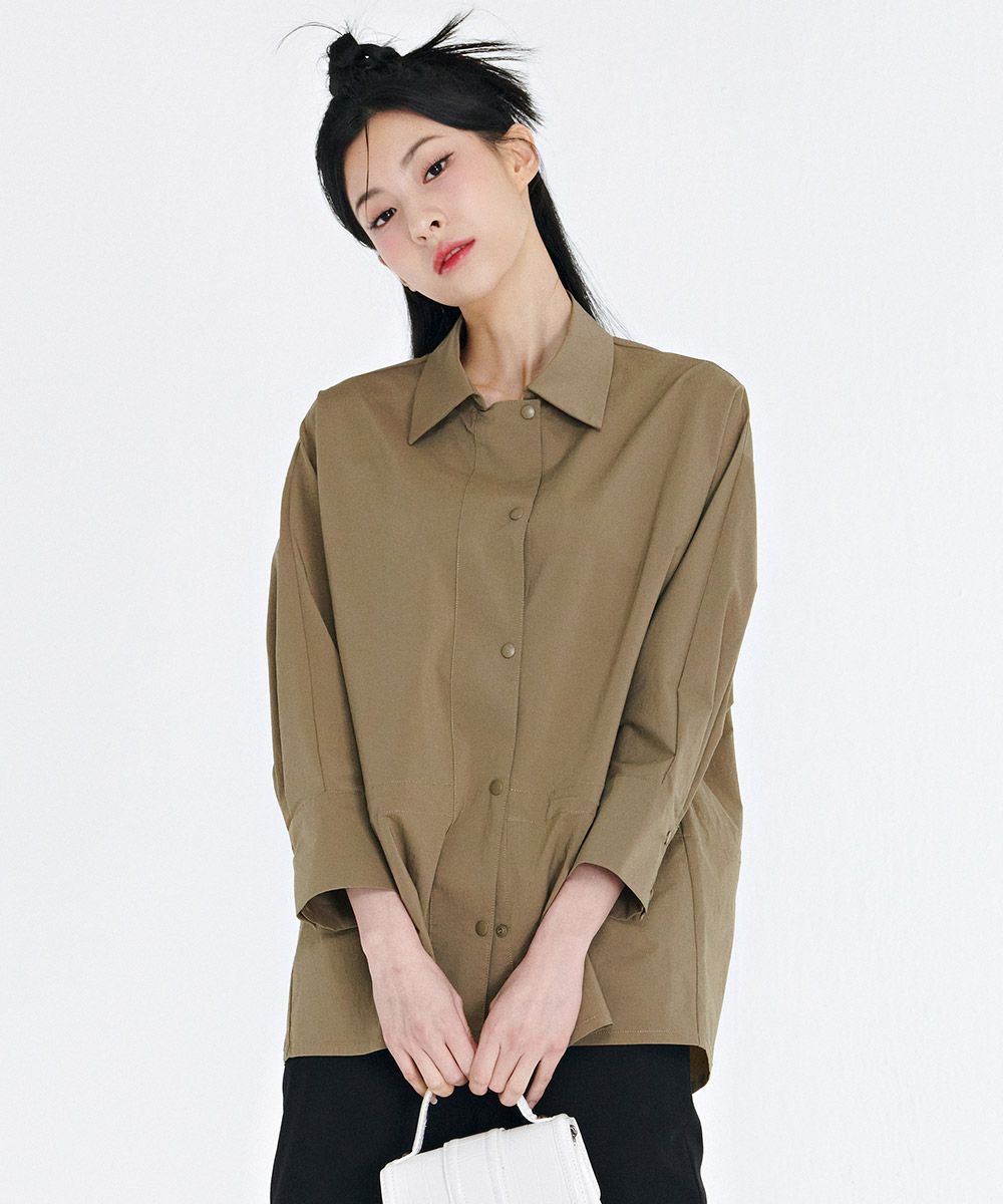 MUSINSA | CHASECULT Women's Waist String Collar Shirt - CARG5464B0V