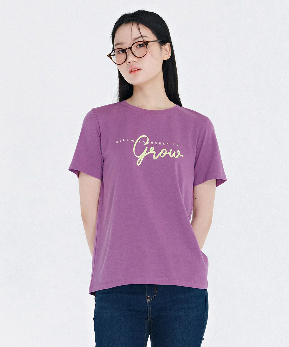 MUSINSA | CHASECULT Women's Essential Collar Lettering Short Sleeve T ...