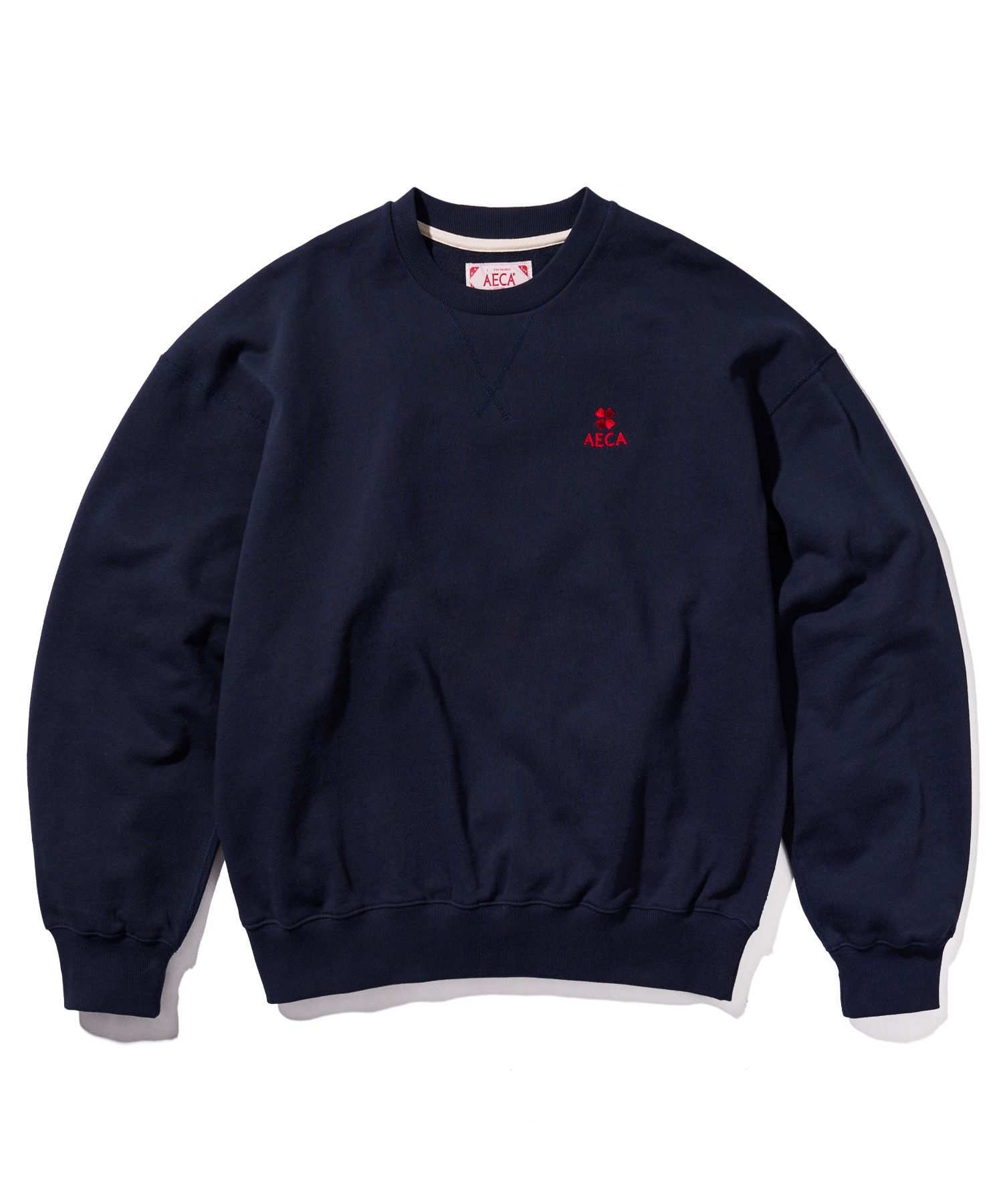 MUSINSA | AECA WHITE EVERYDAY AECA CLOVER SWEAT SHIRTS-NAVY