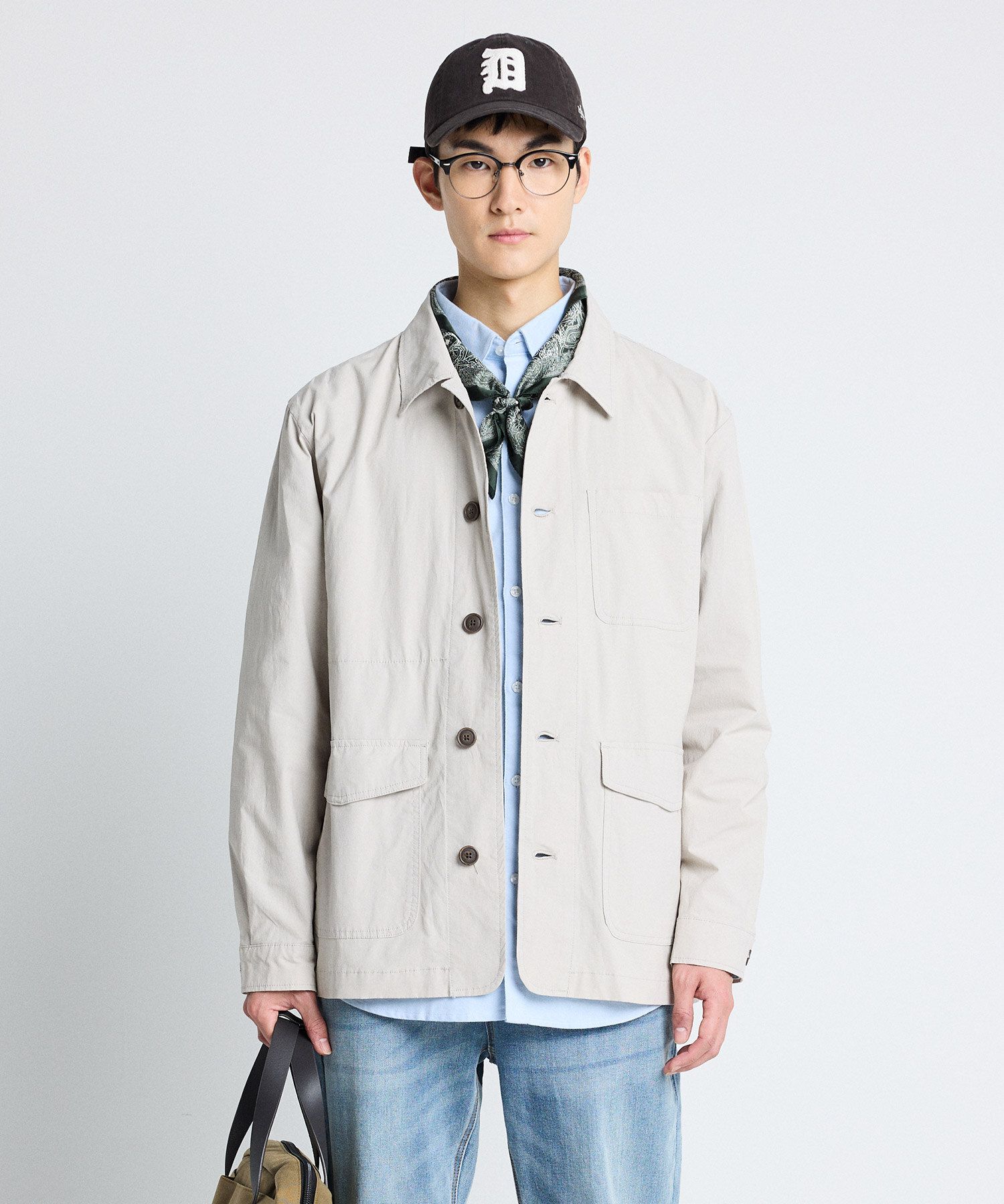 MUSINSA | STCO Garment Washing Work Jacket_Beige