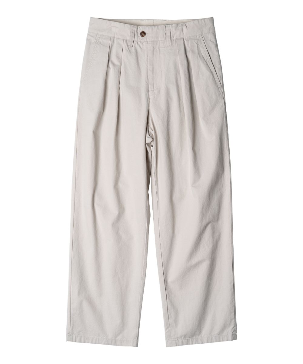 MUSINSA | ROUGH SIDE 23FW 2Tuck Wide Pants Ecru