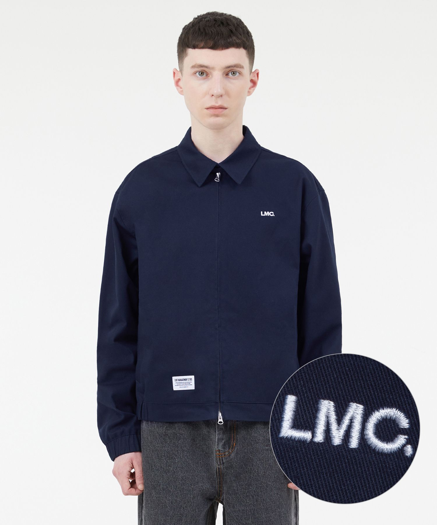 MUSINSA | LMC OG HARRINGTON JACKET navy